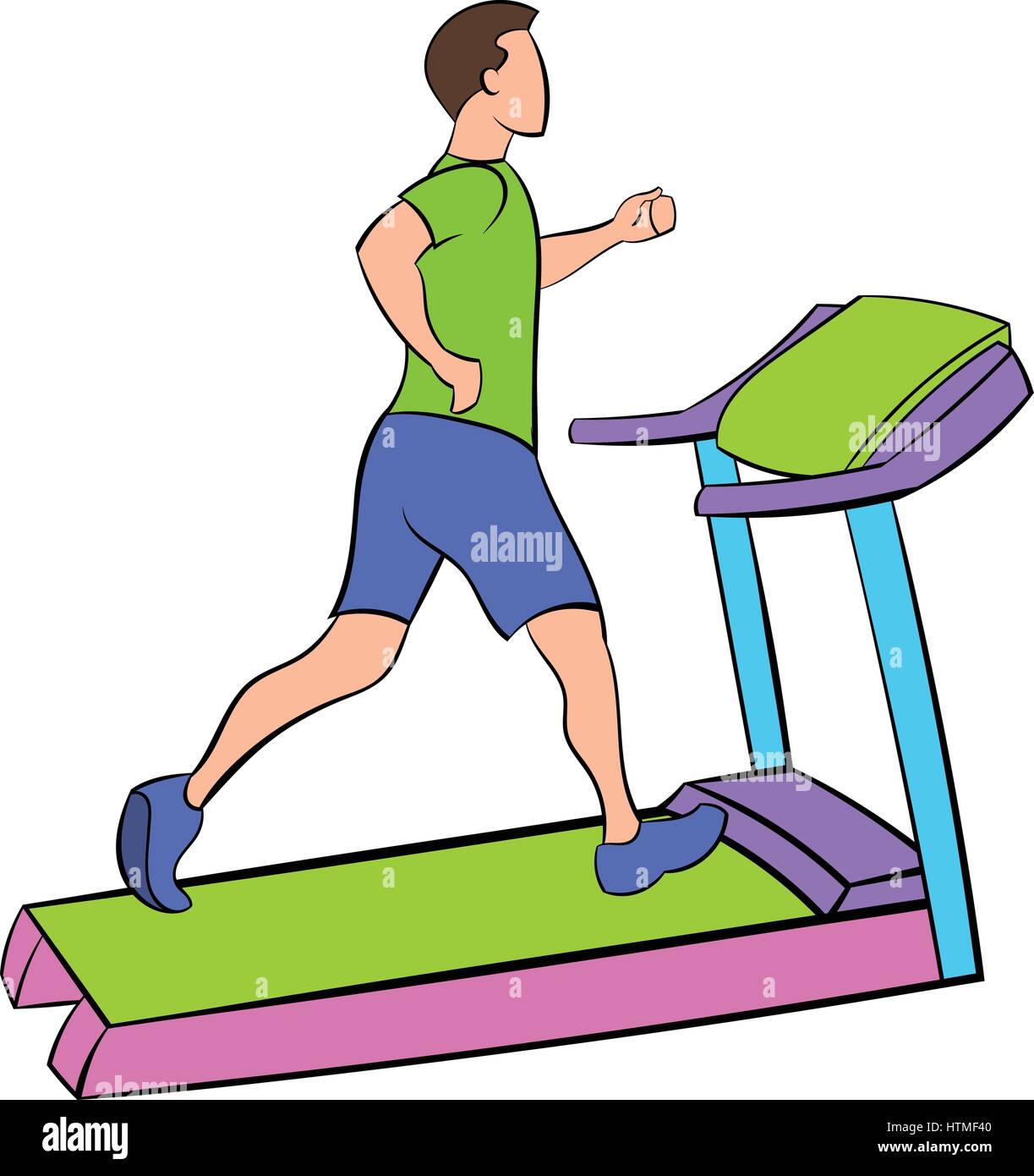 Young man exercising on Stock Vector Images - Alamy
