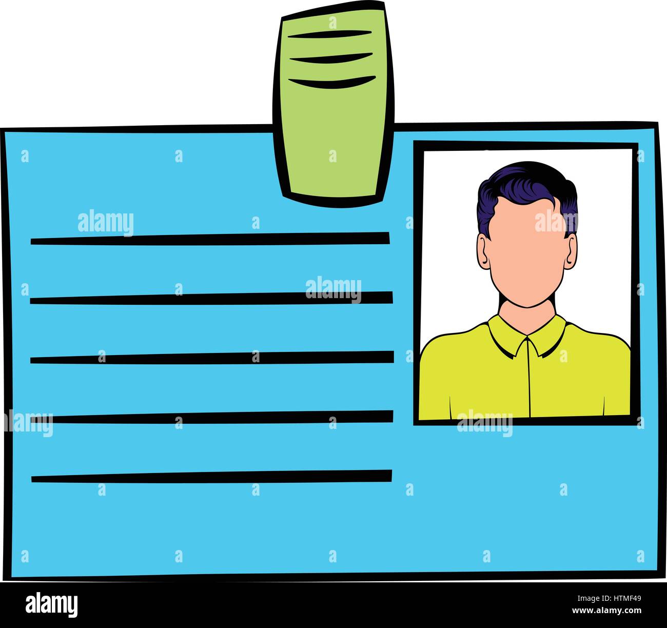 Identification card icon cartoon Stock Vector Image & Art - Alamy