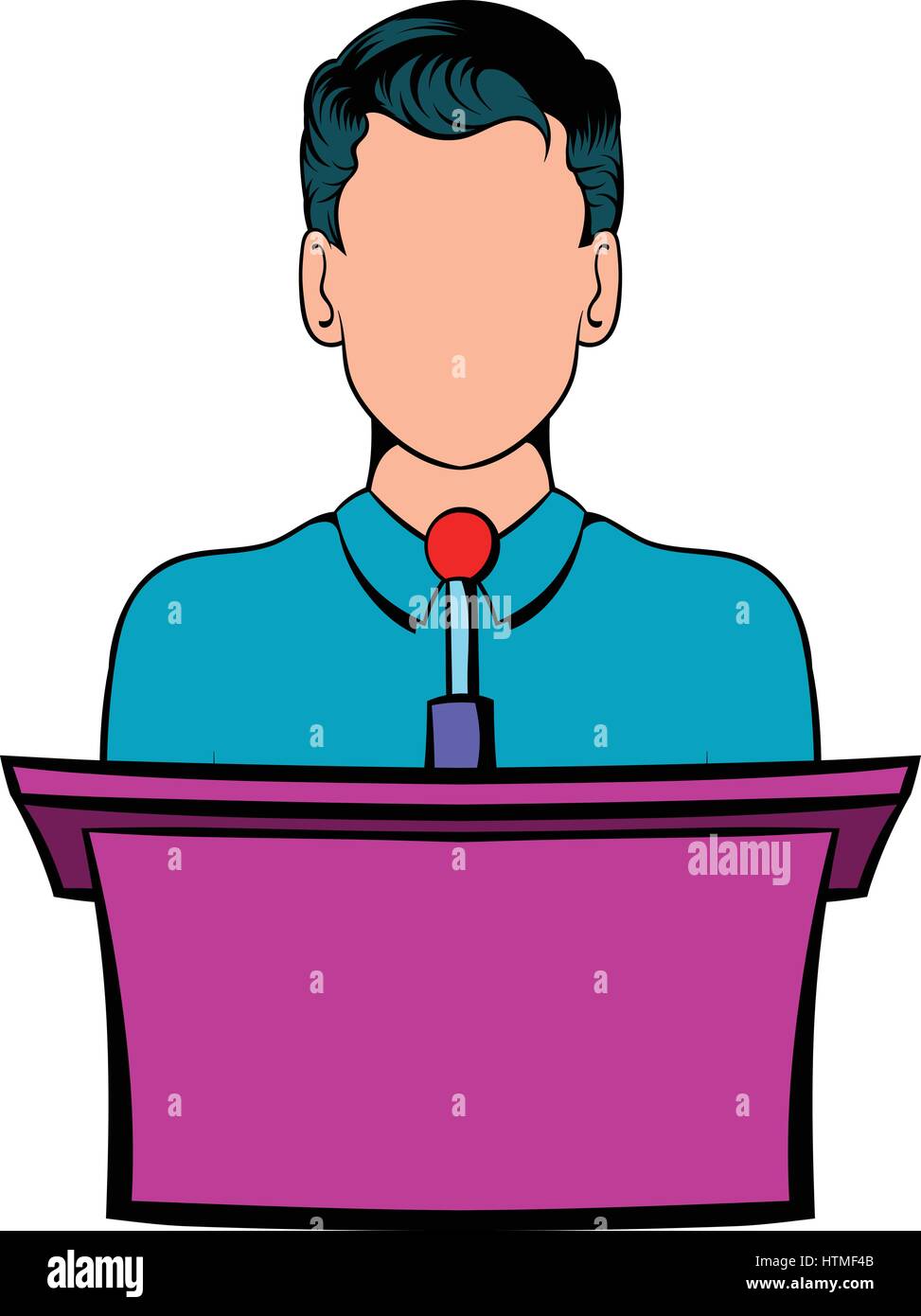 Orator speaking from tribune icon cartoon Stock Vector Image & Art - Alamy