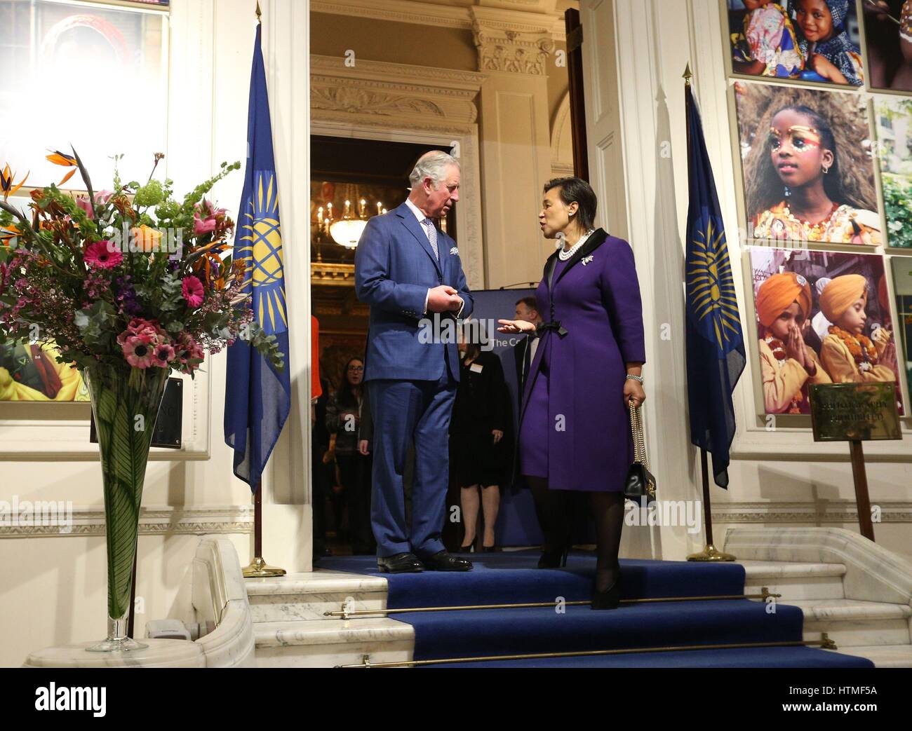 The Prince of Wales departs the annual Commonwealth Day Reception ...
