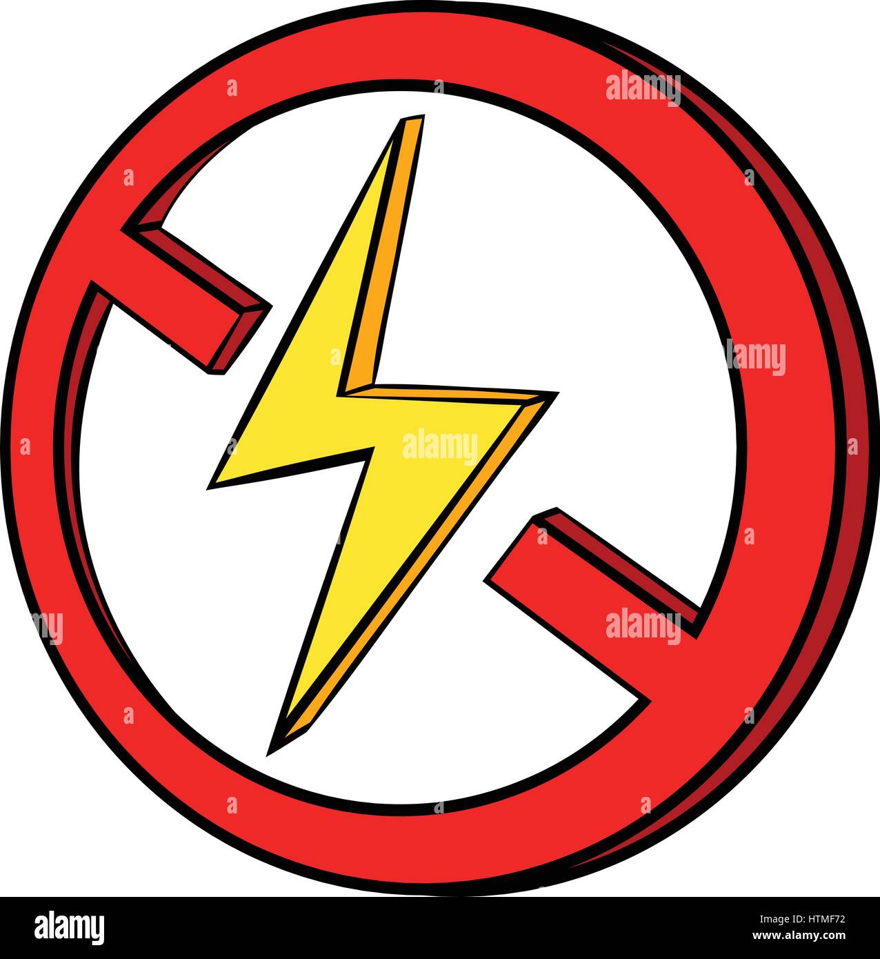 No lightning icon cartoon Stock Vector Image & Art - Alamy