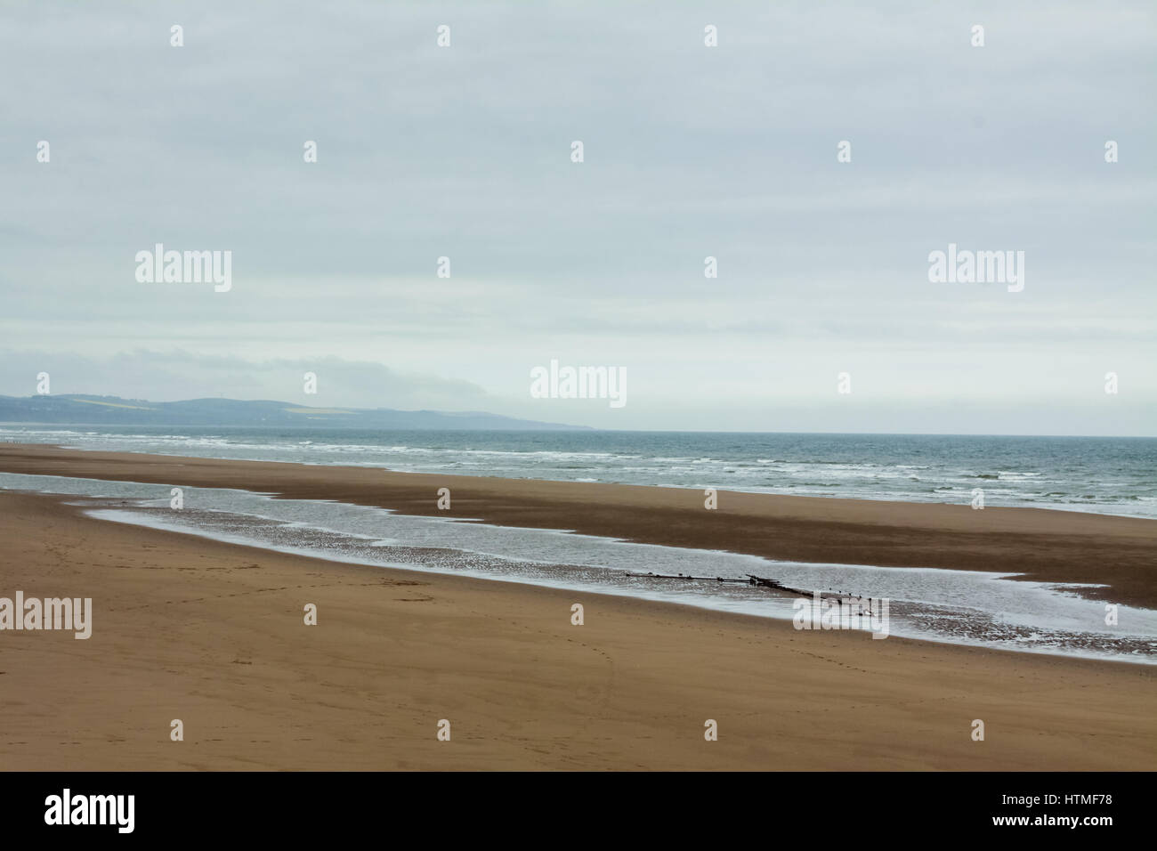 desolate beach scene Montrose Scotland Stock Photo - Alamy
