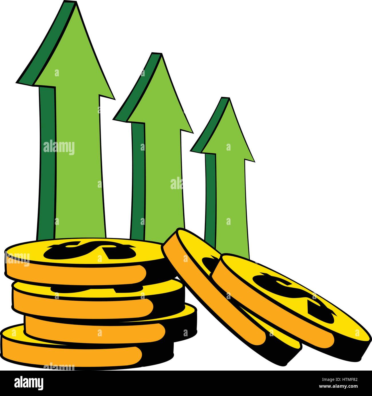 Increase of cash income icon cartoon Stock Vector Image & Art - Alamy