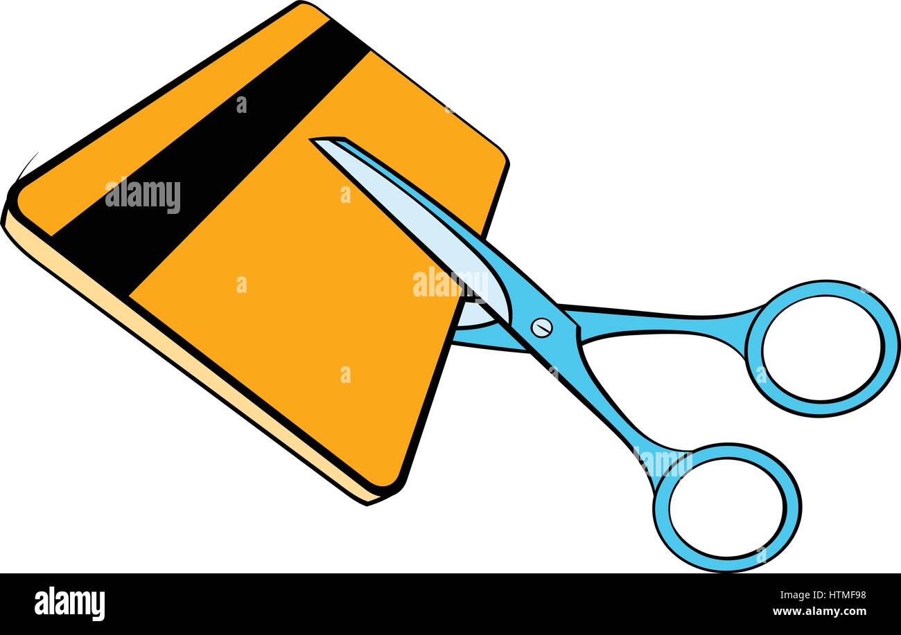 Scissors cut credit card icon cartoon Stock Vector Image & Art - Alamy