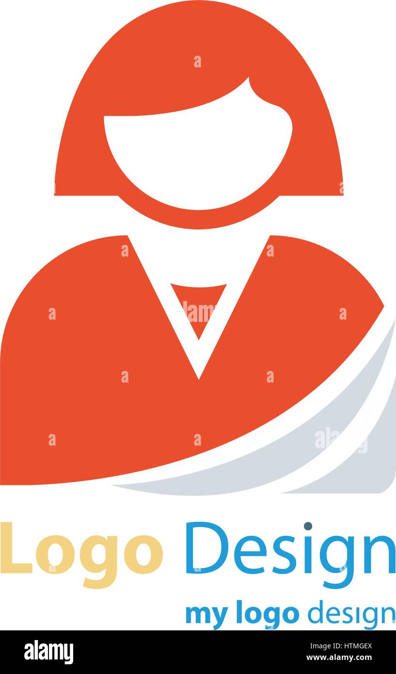 business avatar logo orange color Stock Vector Image & Art - Alamy