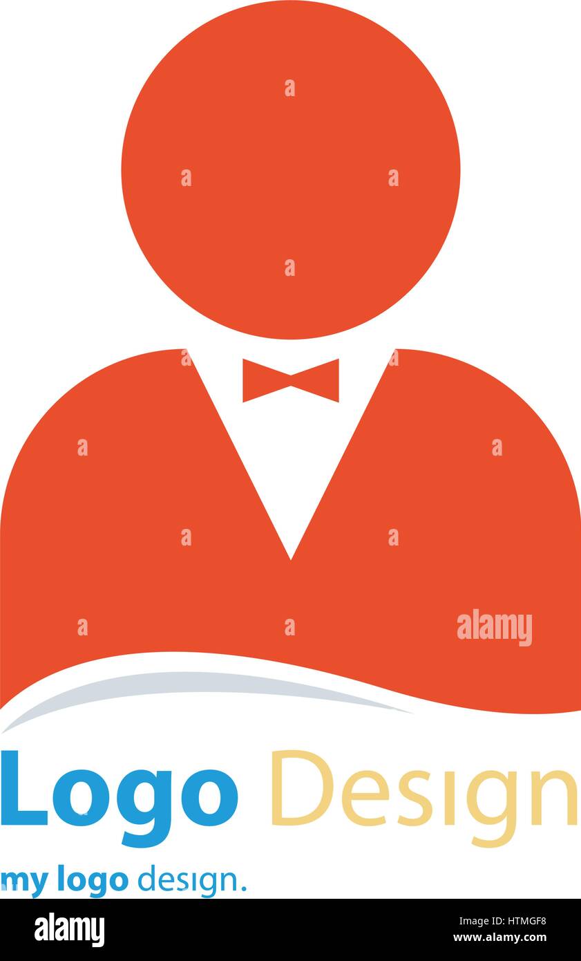 Portrait man in orange Stock Vector Images - Alamy