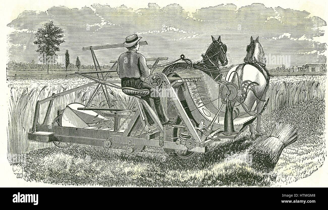 Horse drawn reaper hi-res stock photography and images - Alamy