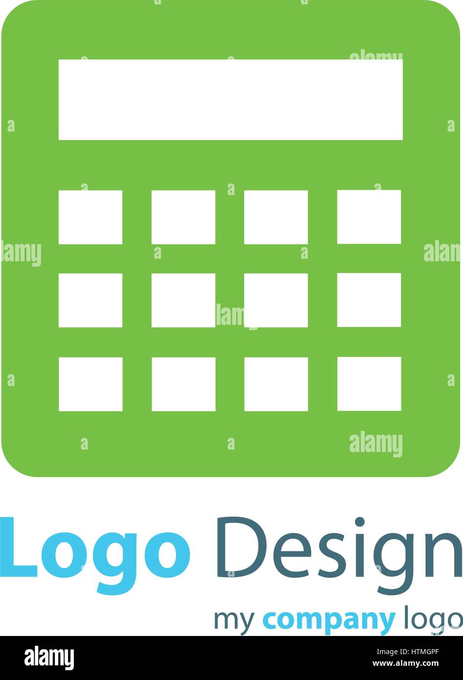 Calculator icon green vector Stock Vector Images - Alamy