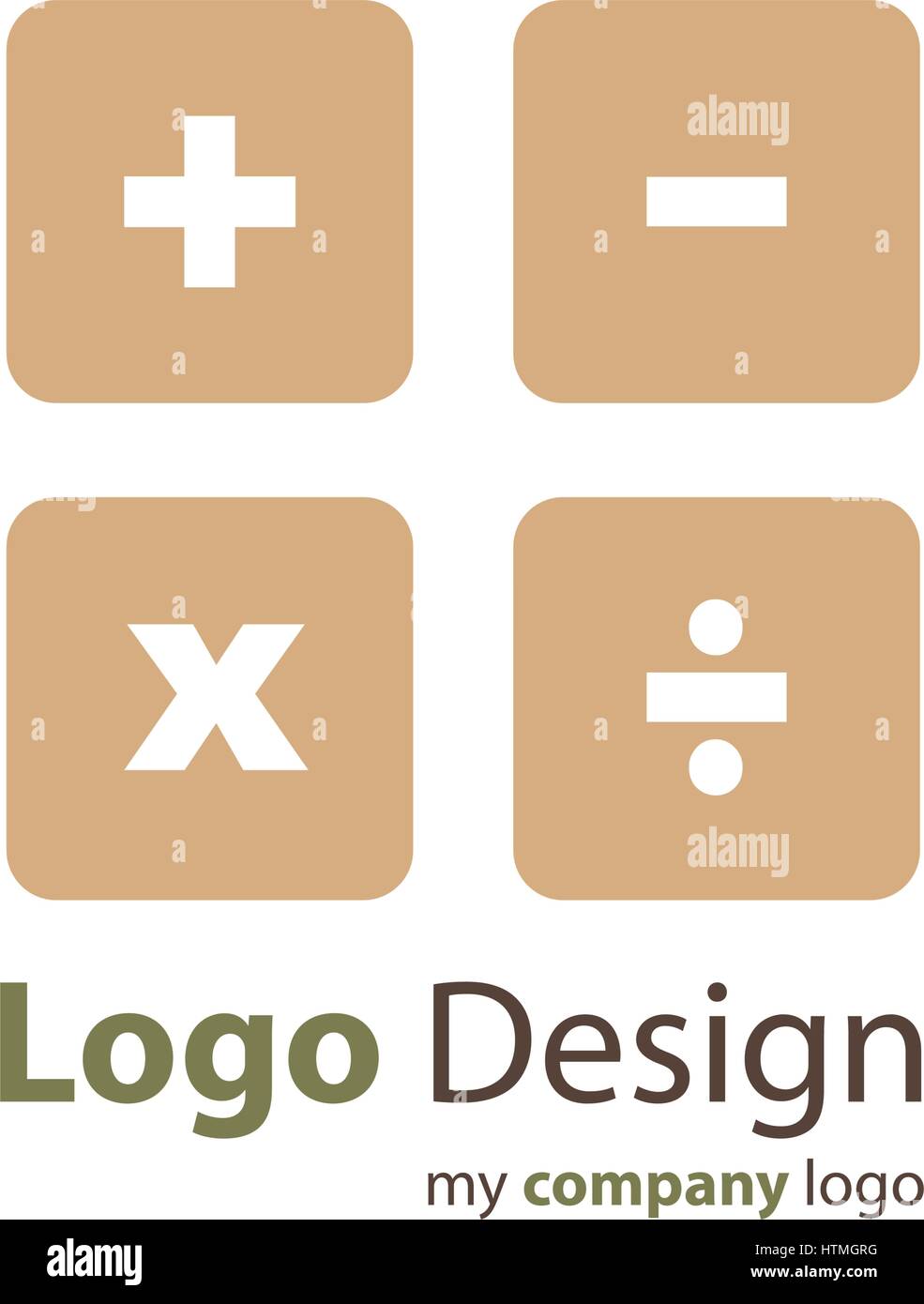 calculator logo Design brown color Stock Vector Image & Art - Alamy