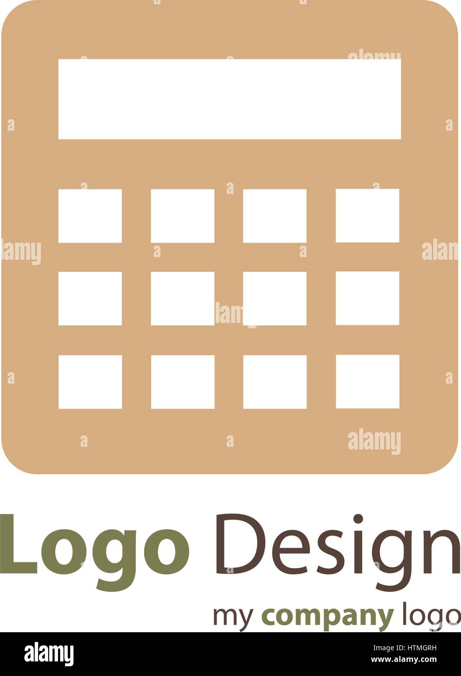 calculator logo vector brown color Stock Vector Image & Art - Alamy