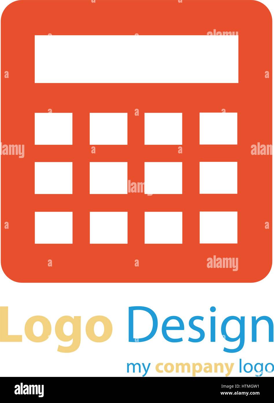 calculator logo vector orange color Stock Vector Image & Art - Alamy