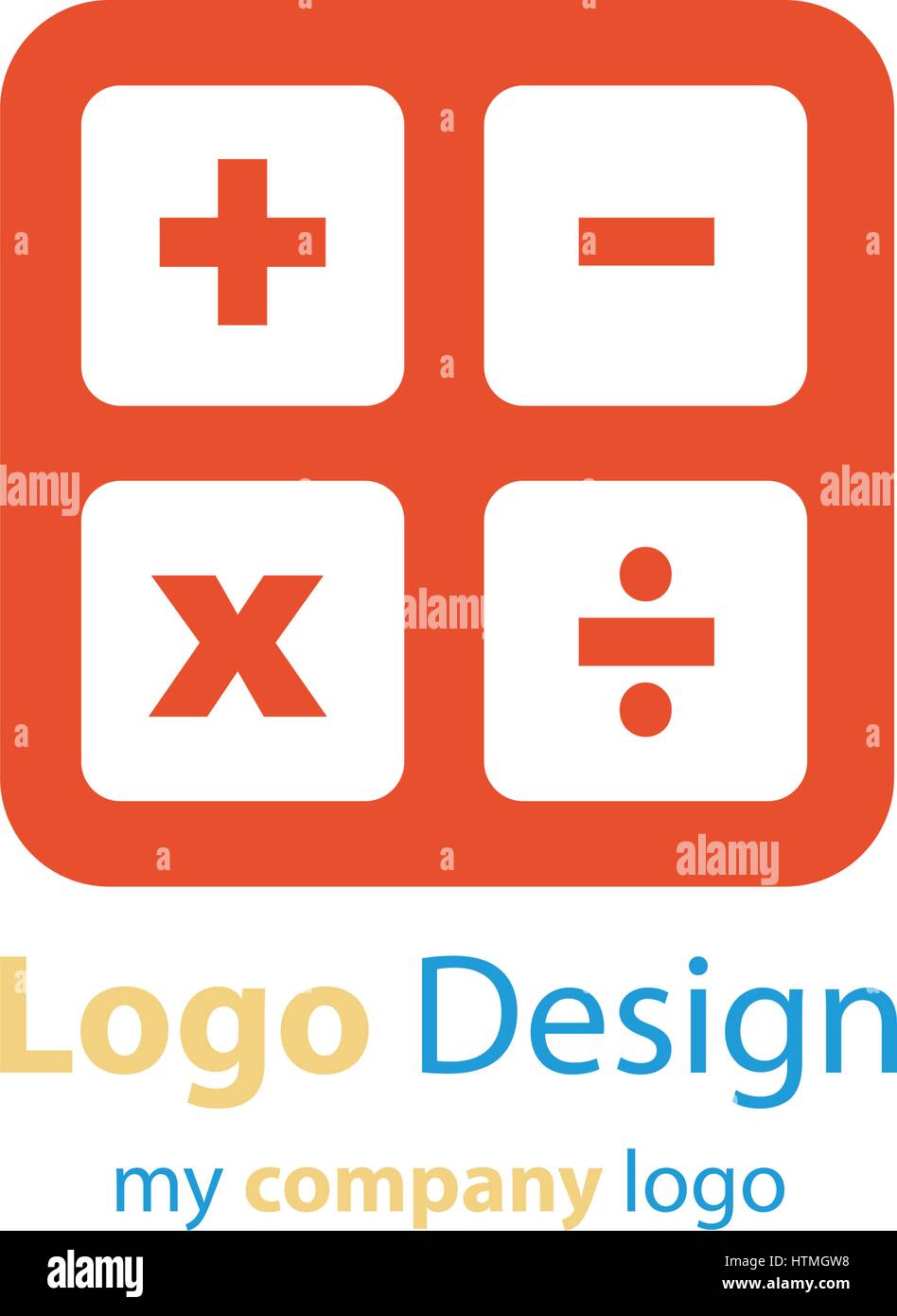 Design calculator logo orange color Stock Vector Image & Art - Alamy
