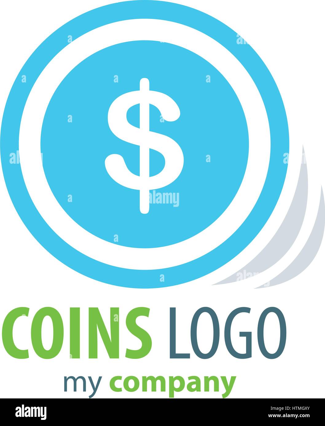 Logo Coins vector green color Stock Vector Image & Art - Alamy