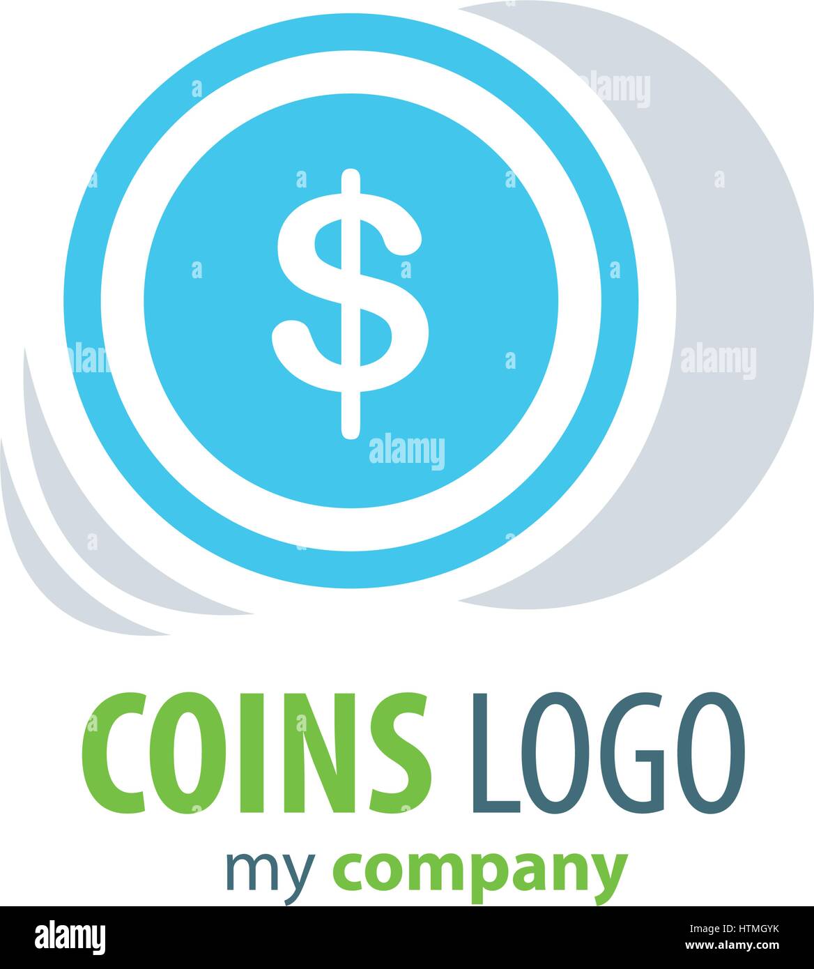 design Logo Coins green color Stock Vector Image & Art - Alamy