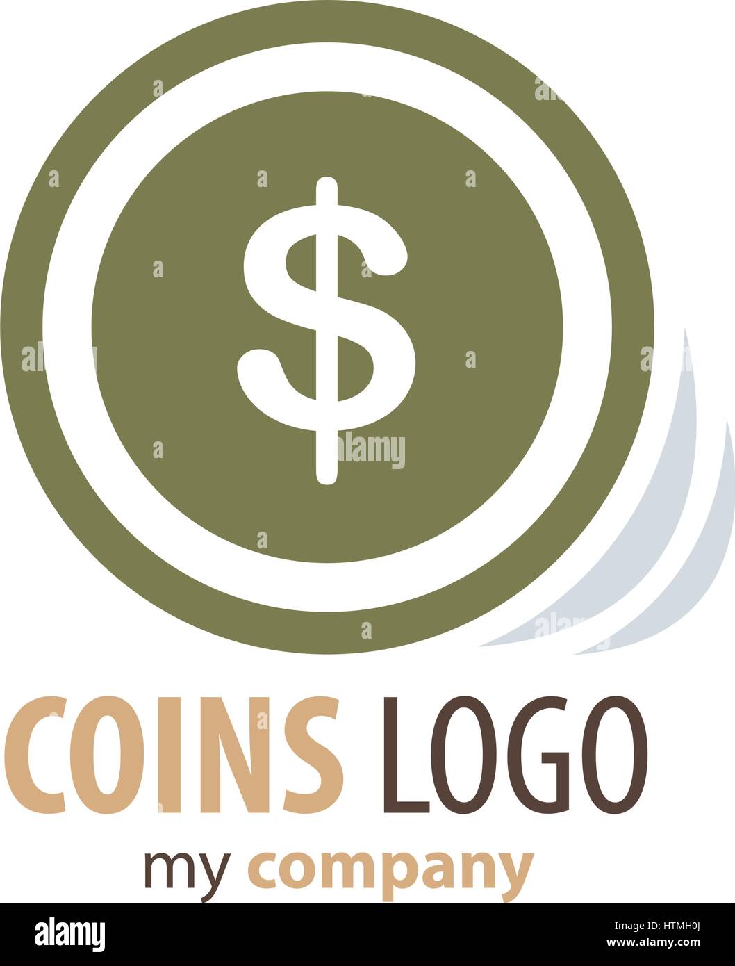 Logo Coins vector brown color Stock Vector Image & Art - Alamy