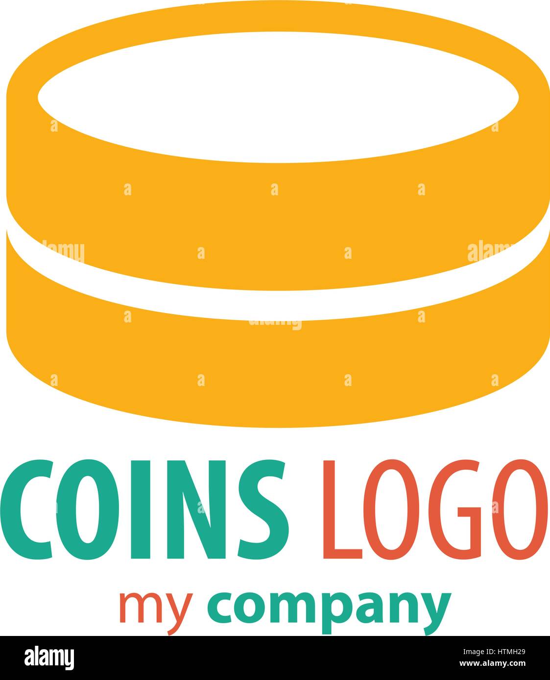Logo Coins yellow color Stock Vector Image & Art - Alamy