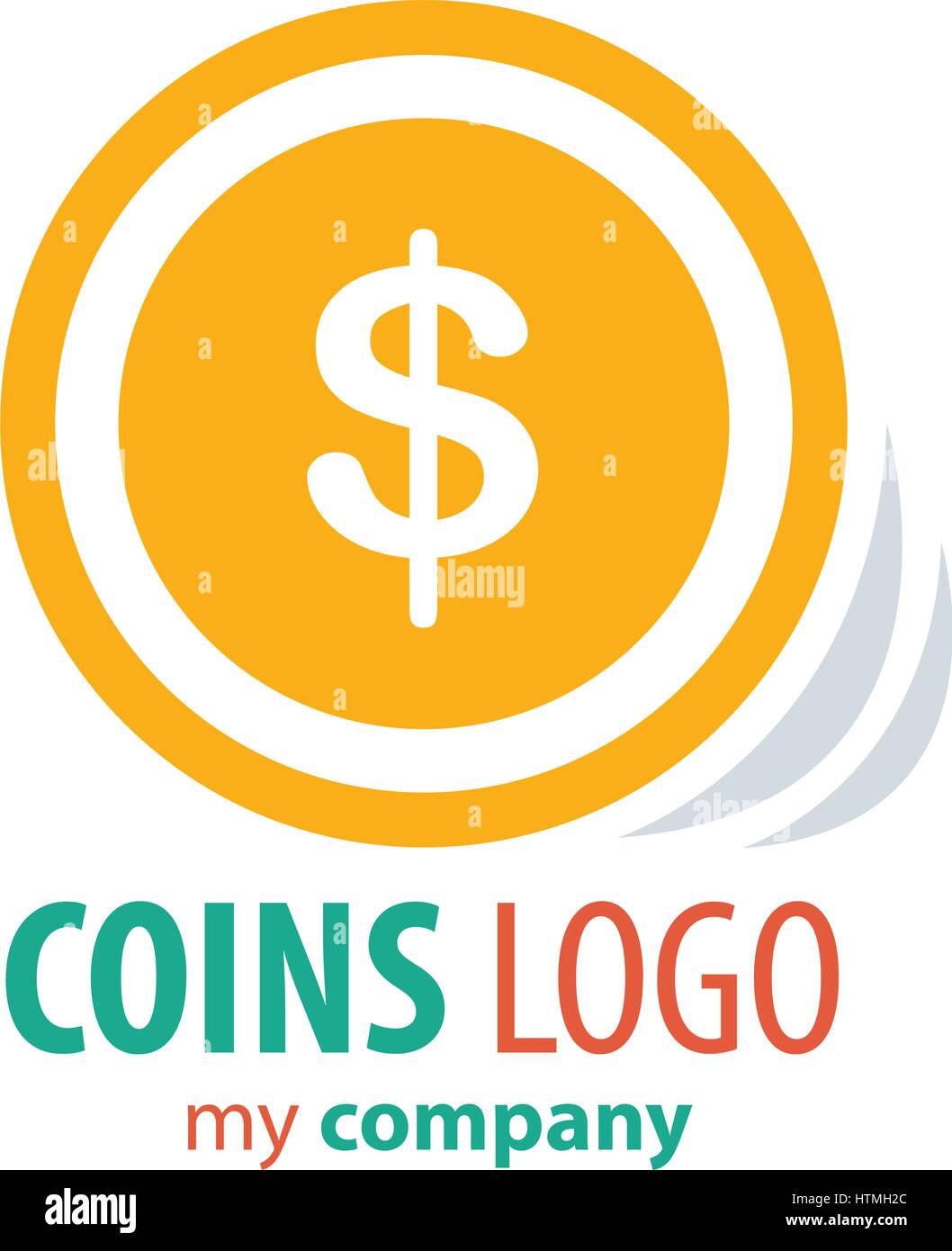 Logo Coins vector yellow color Stock Vector Image & Art - Alamy