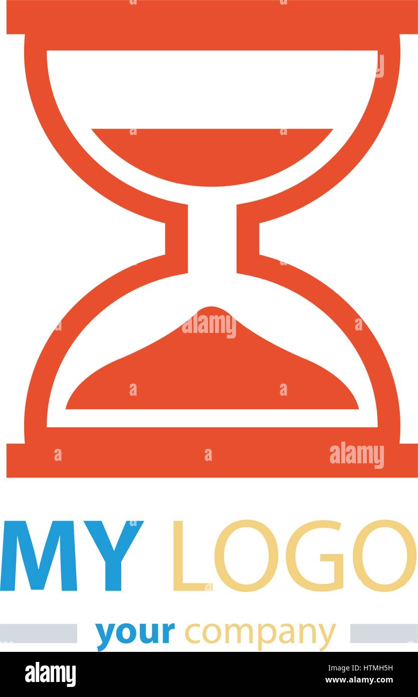 hourglass logo design orange color Stock Vector Image & Art - Alamy
