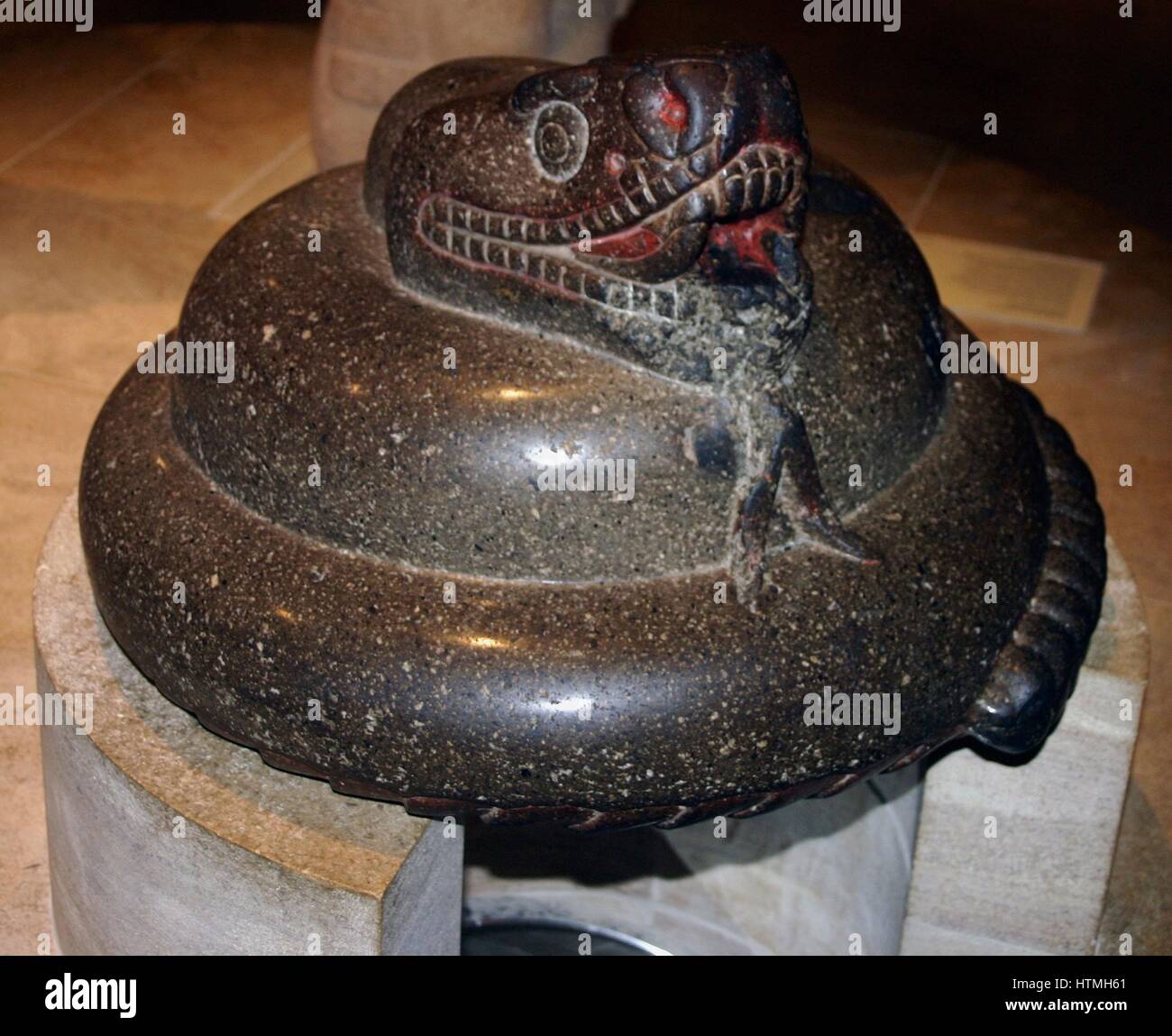 Aztec granite carving of a serpent hi-res stock photography and images ...