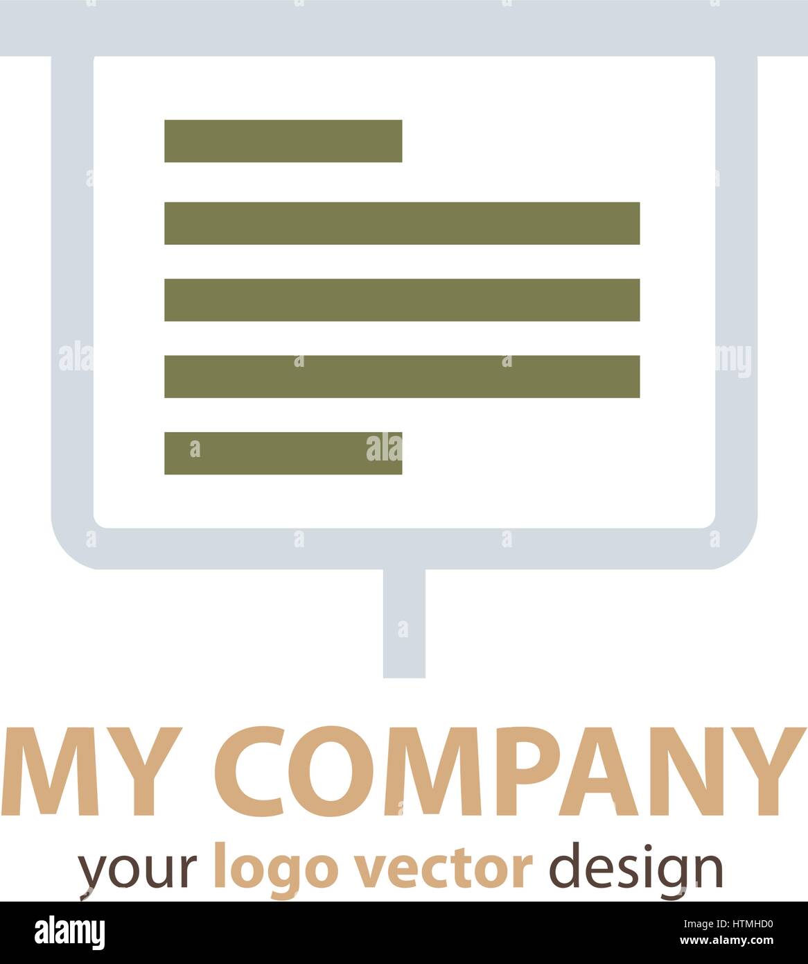presentation Logo design brown, green color Stock Vector Image & Art ...