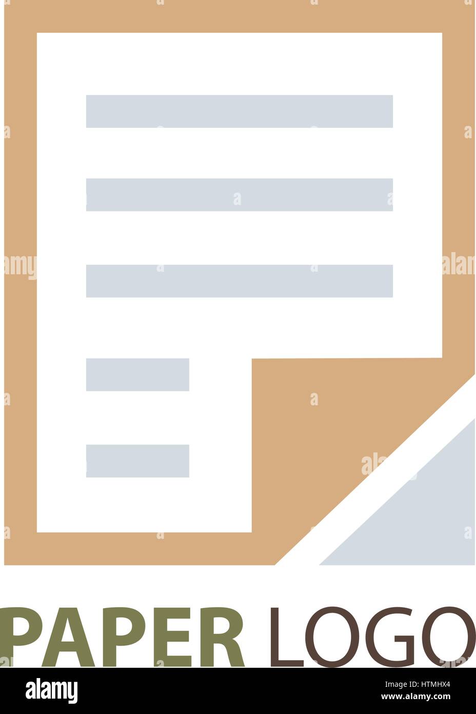 paper logo design brown color Stock Vector Image & Art - Alamy