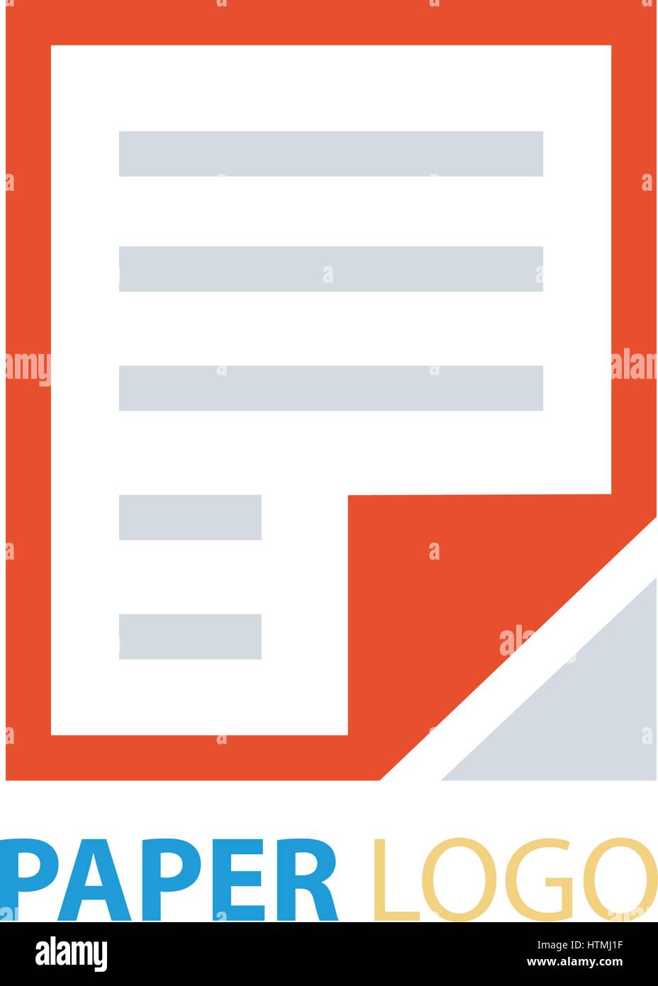 paper logo design orange color Stock Vector Image & Art - Alamy