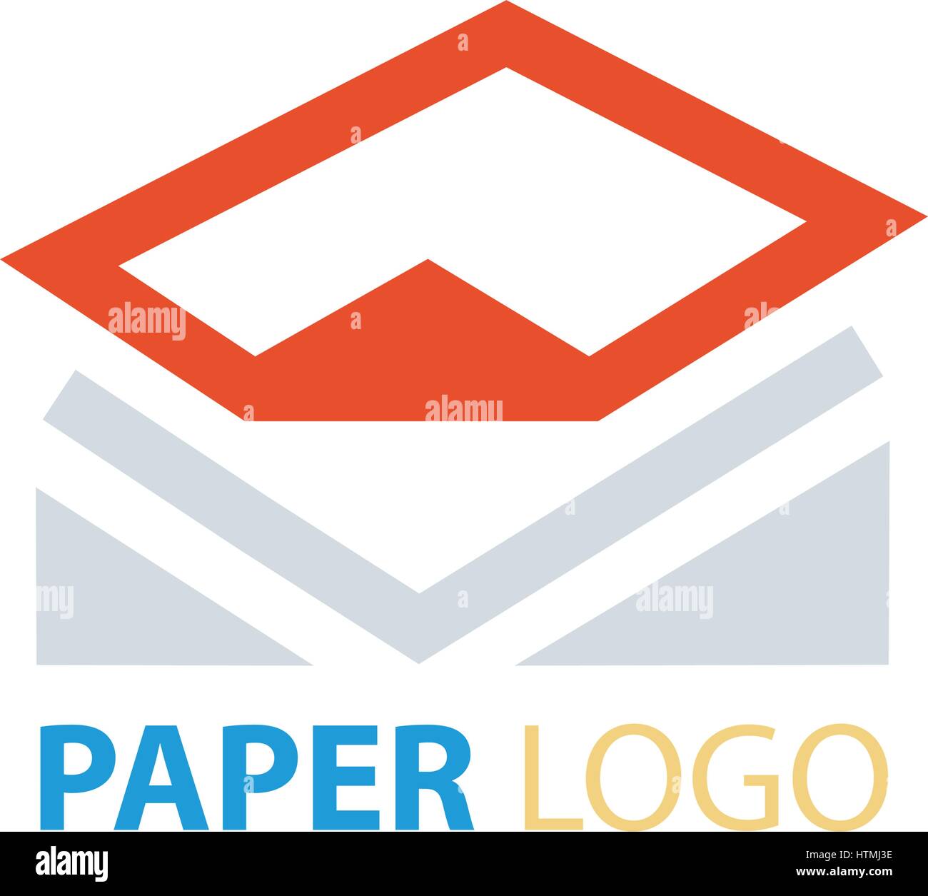 design paper logo orange color Stock Vector Image & Art - Alamy