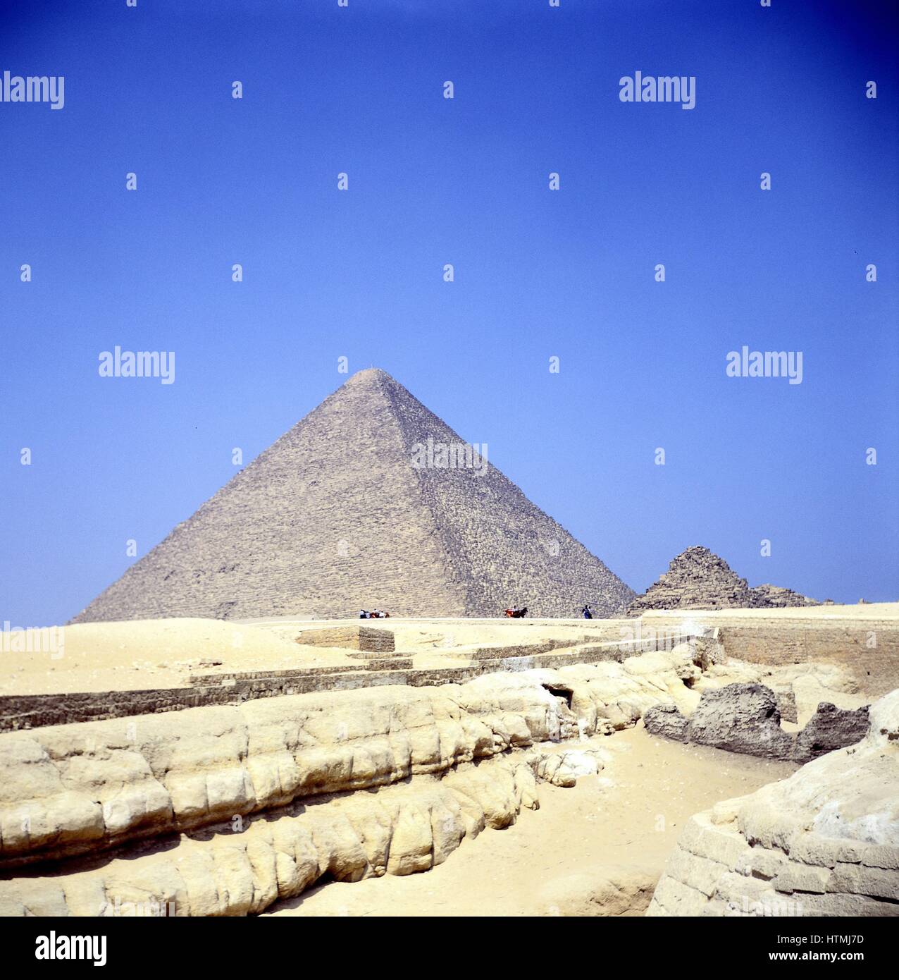 Pyramid at Giza. Pyramids one of the Seven Wonders of the World Stock ...