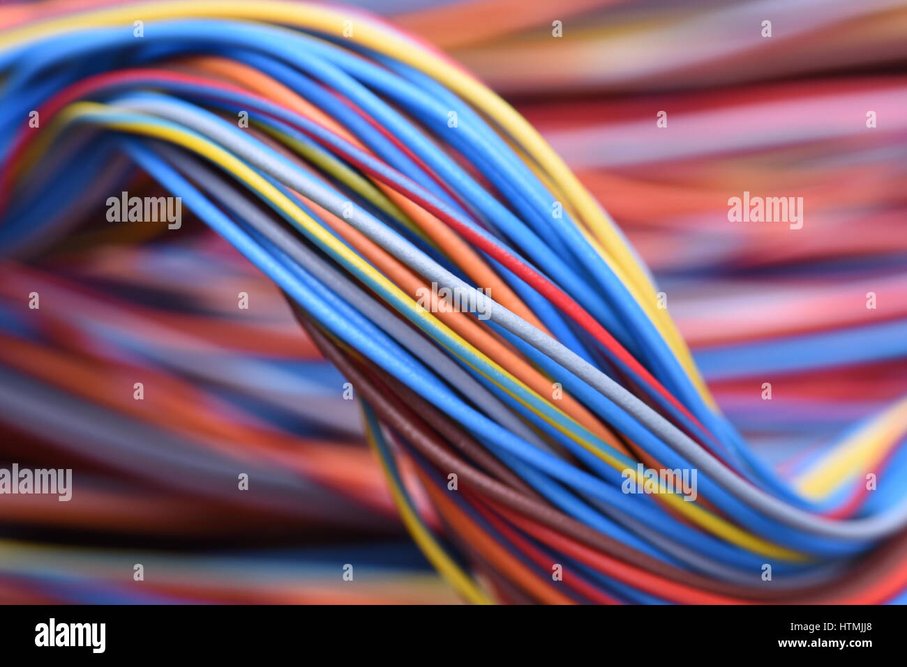 Closeup of cable and wire in computer network systems Stock Photo - Alamy