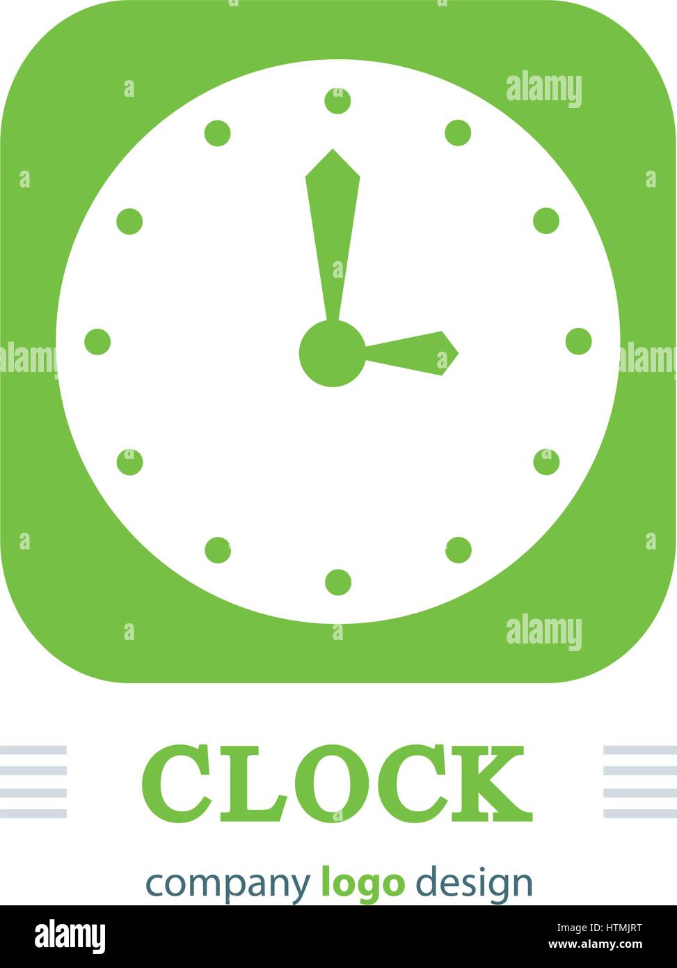 clock logo green color Stock Vector Image & Art - Alamy