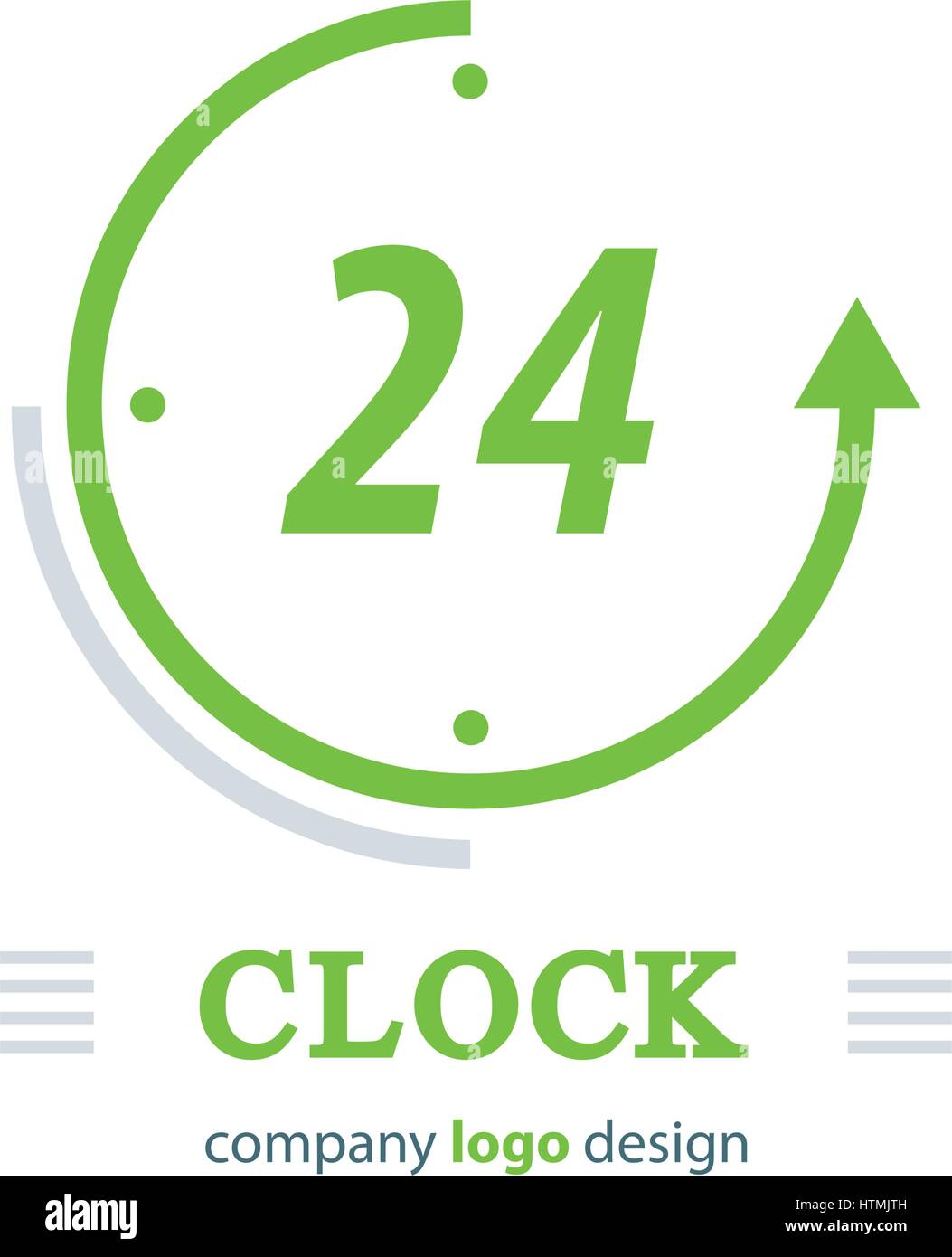 clock logo vector green color Stock Vector Image & Art - Alamy