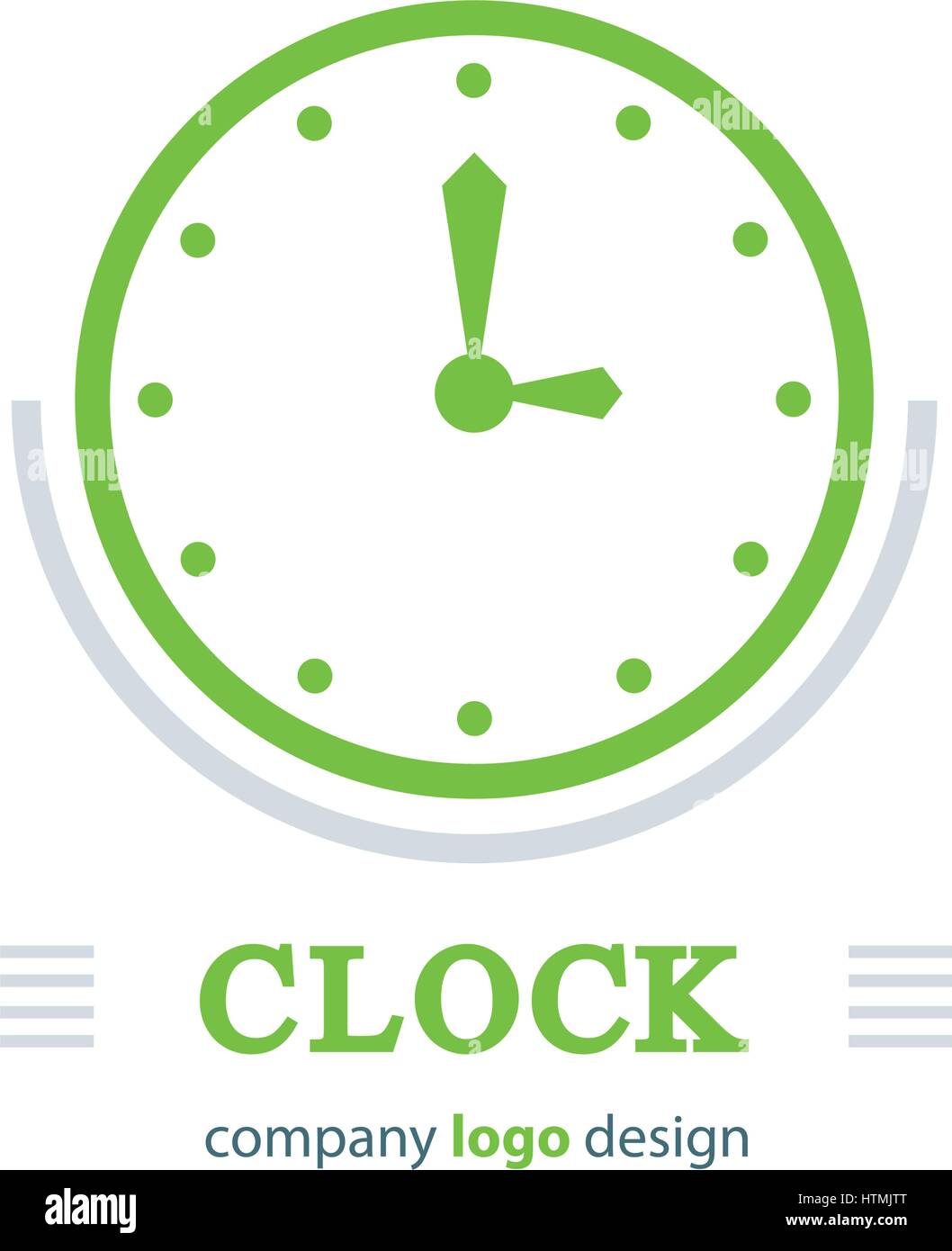 clock logo template green color Stock Vector Image & Art - Alamy