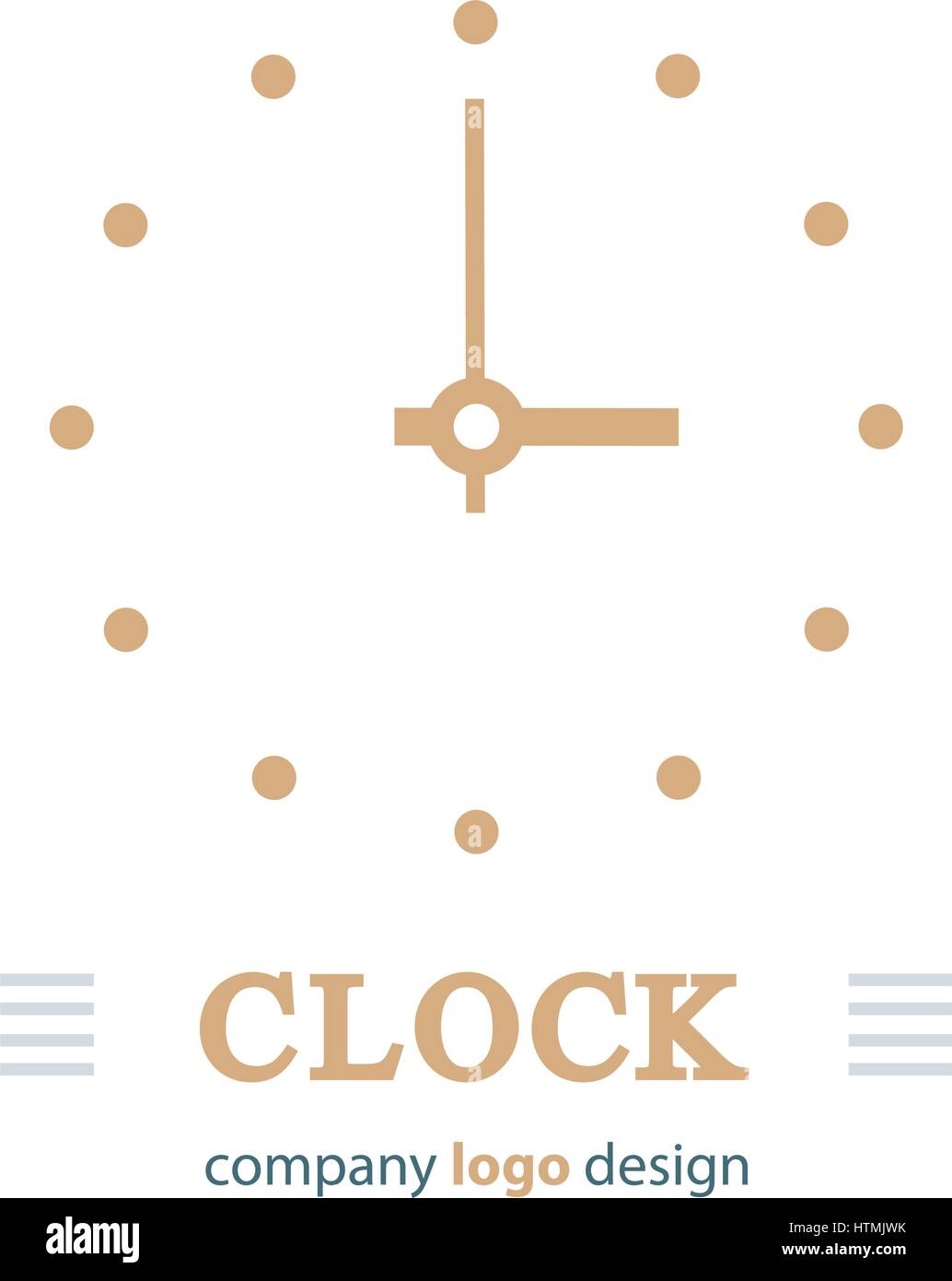 clock logo design brown color Stock Vector Image & Art - Alamy