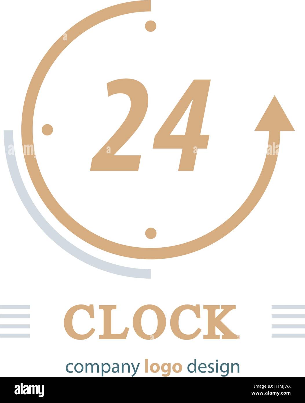 clock logo vector brown color Stock Vector Image & Art - Alamy