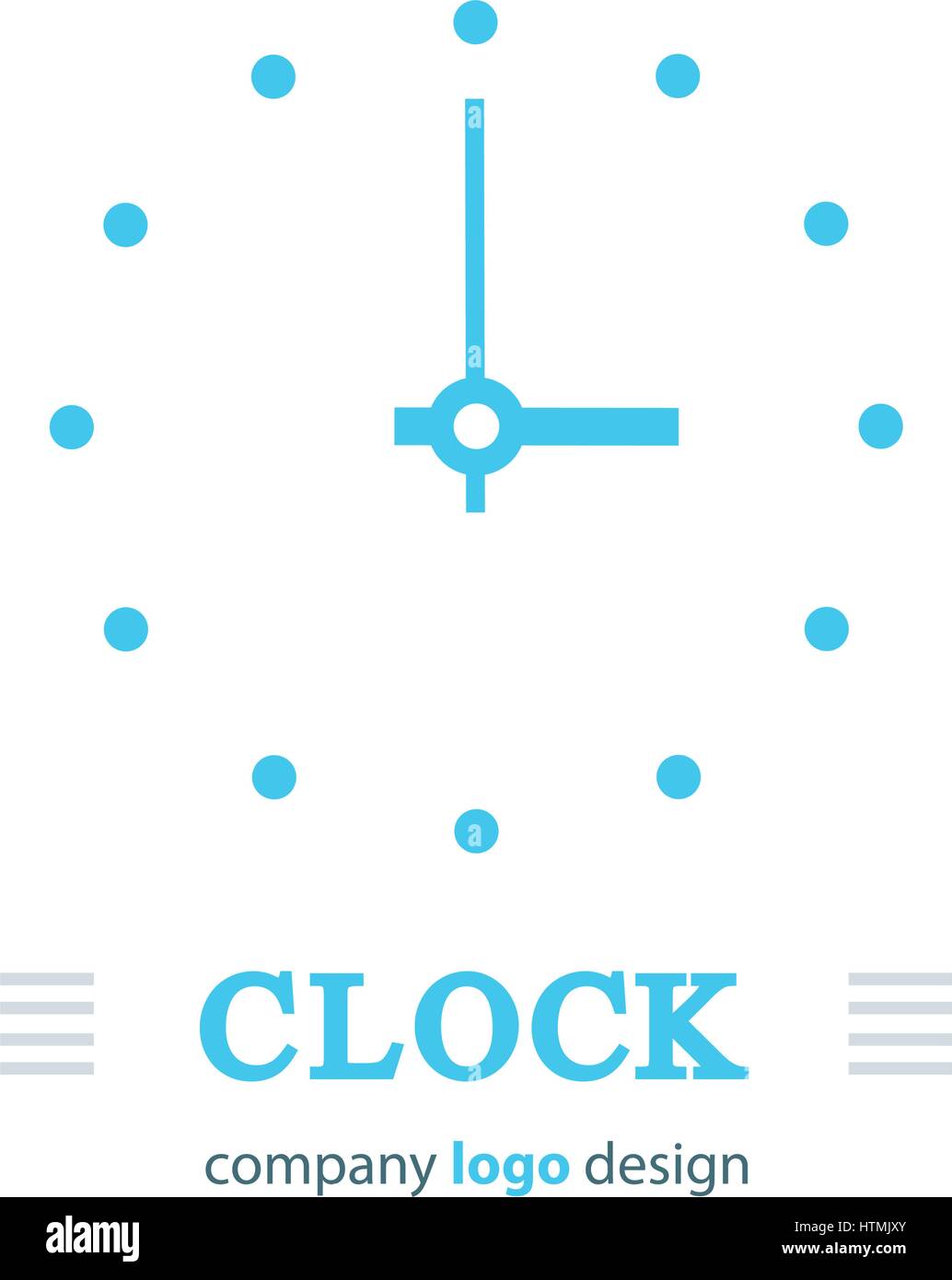 clock logo design blue color Stock Vector Image & Art - Alamy