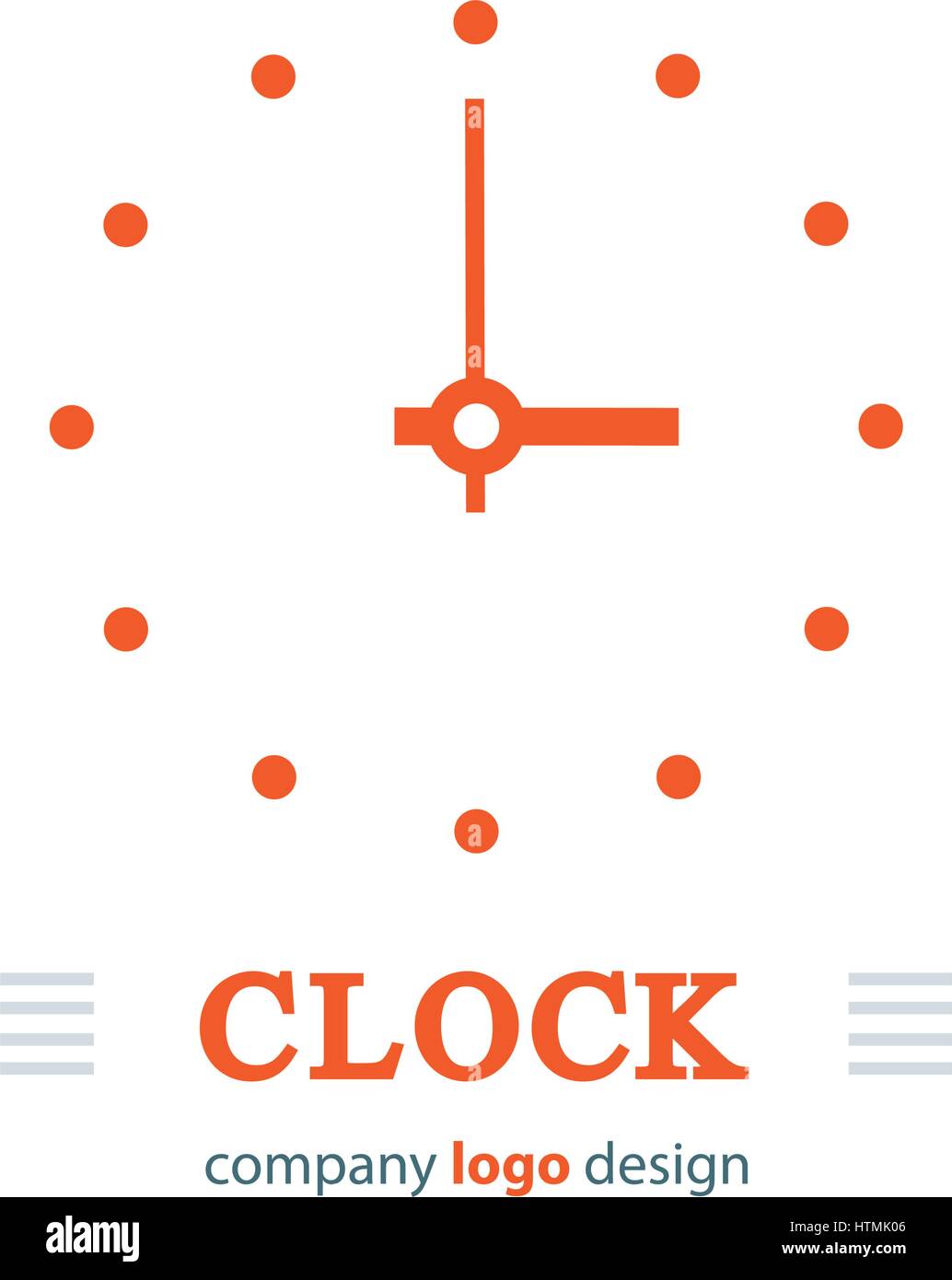 clock logo design orange color Stock Vector Image & Art - Alamy