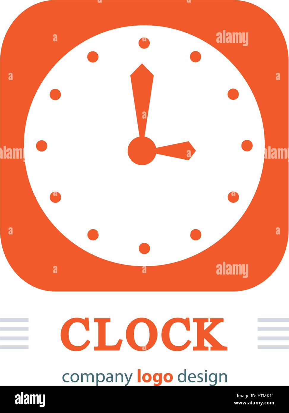 clock logo orange color Stock Vector Image & Art - Alamy