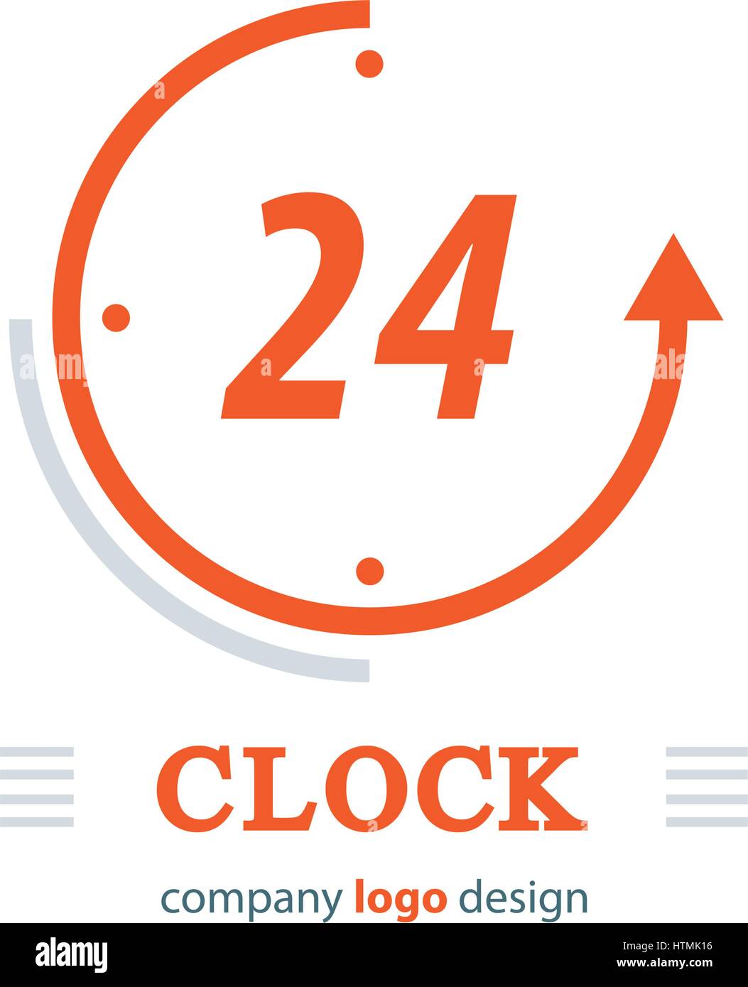 clock logo vector orange color Stock Vector Image & Art - Alamy