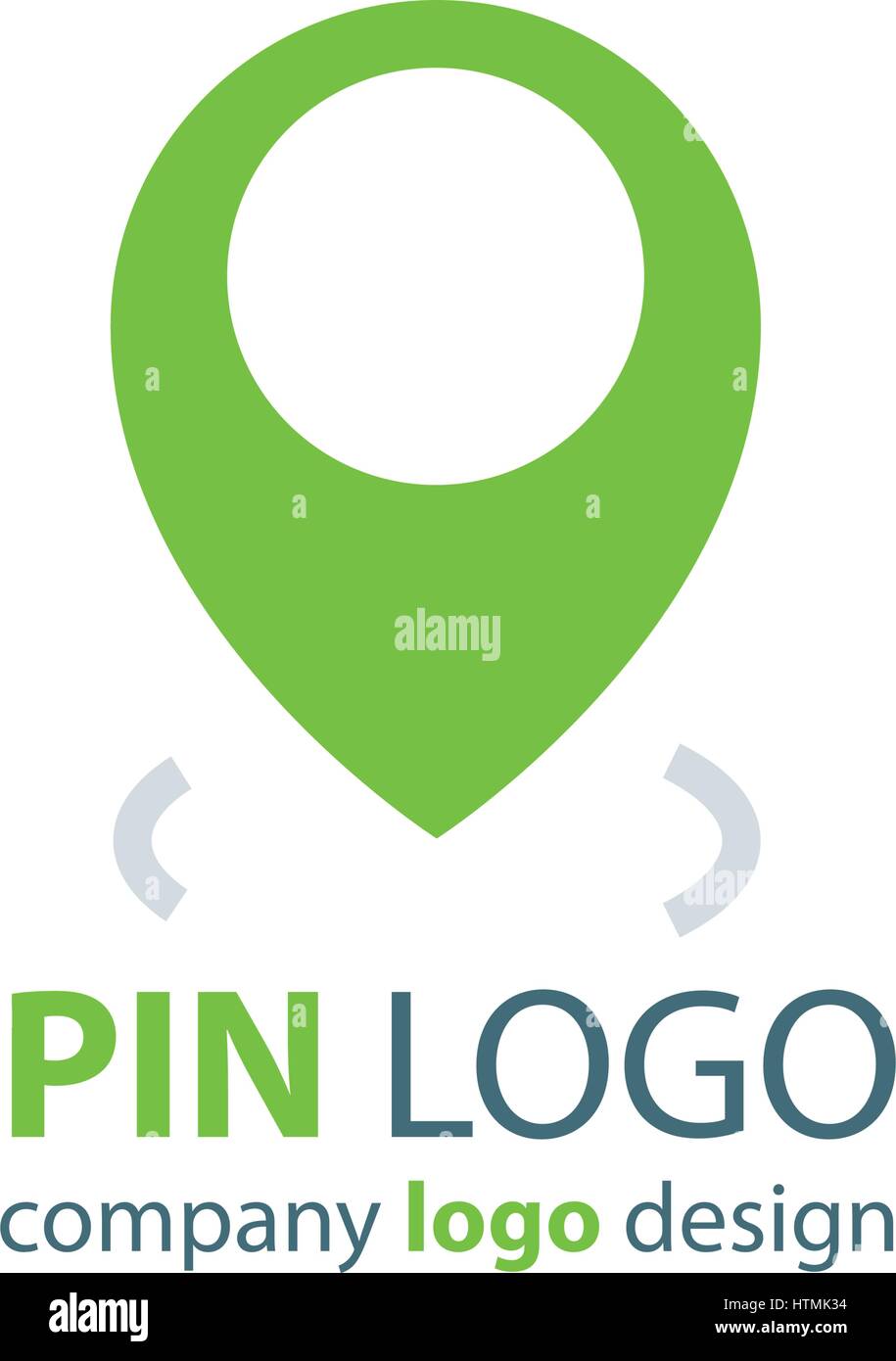 Pin logo design green hi-res stock photography and images - Alamy