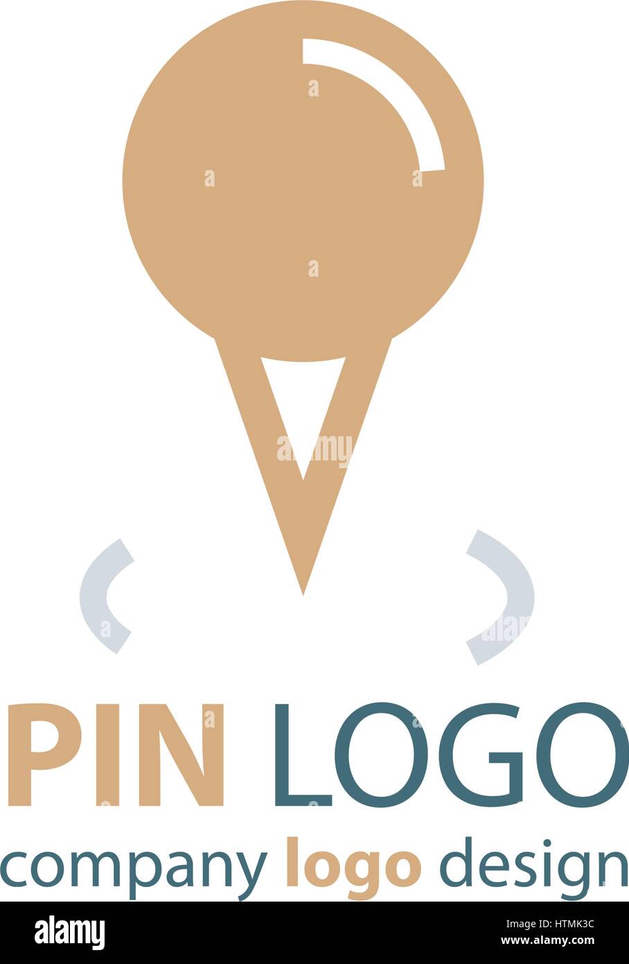pin logo design brown color Stock Vector Image & Art - Alamy