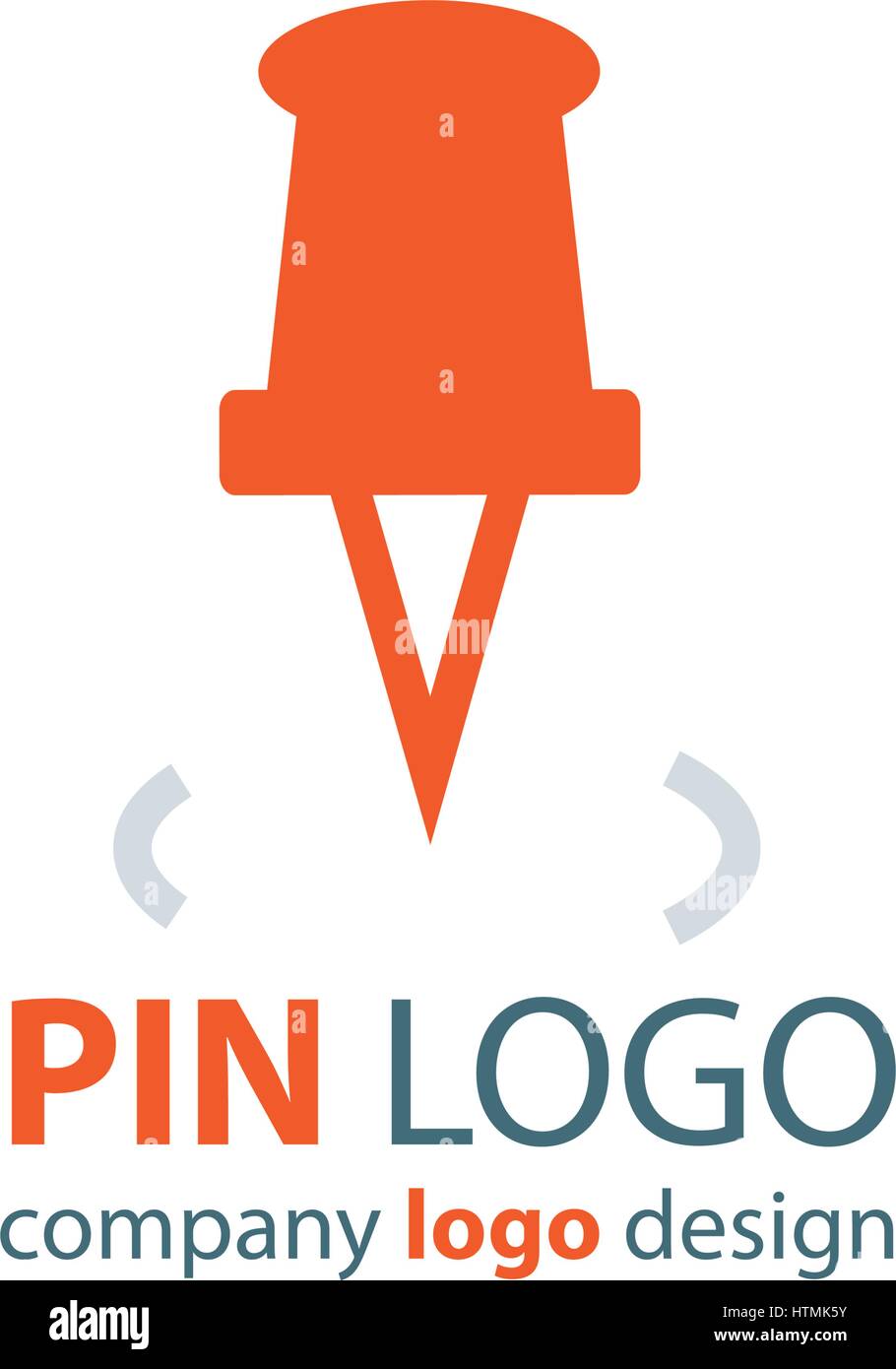 pin logo orange color Stock Vector Image & Art - Alamy
