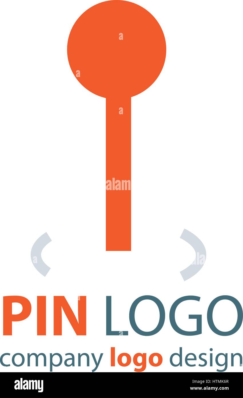 pin logo vector orange color Stock Vector Image & Art - Alamy