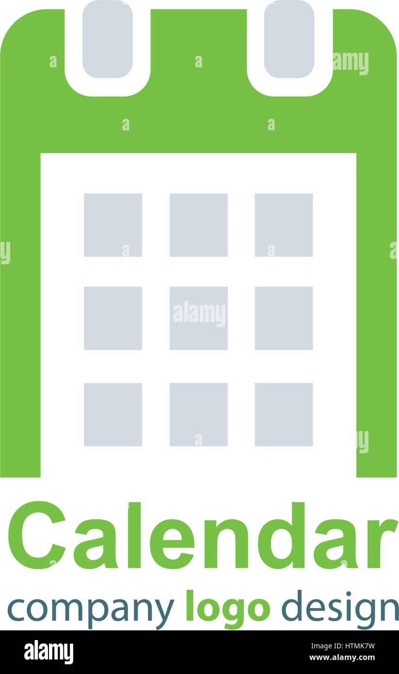 calendar logo vector green style Stock Vector Image & Art - Alamy