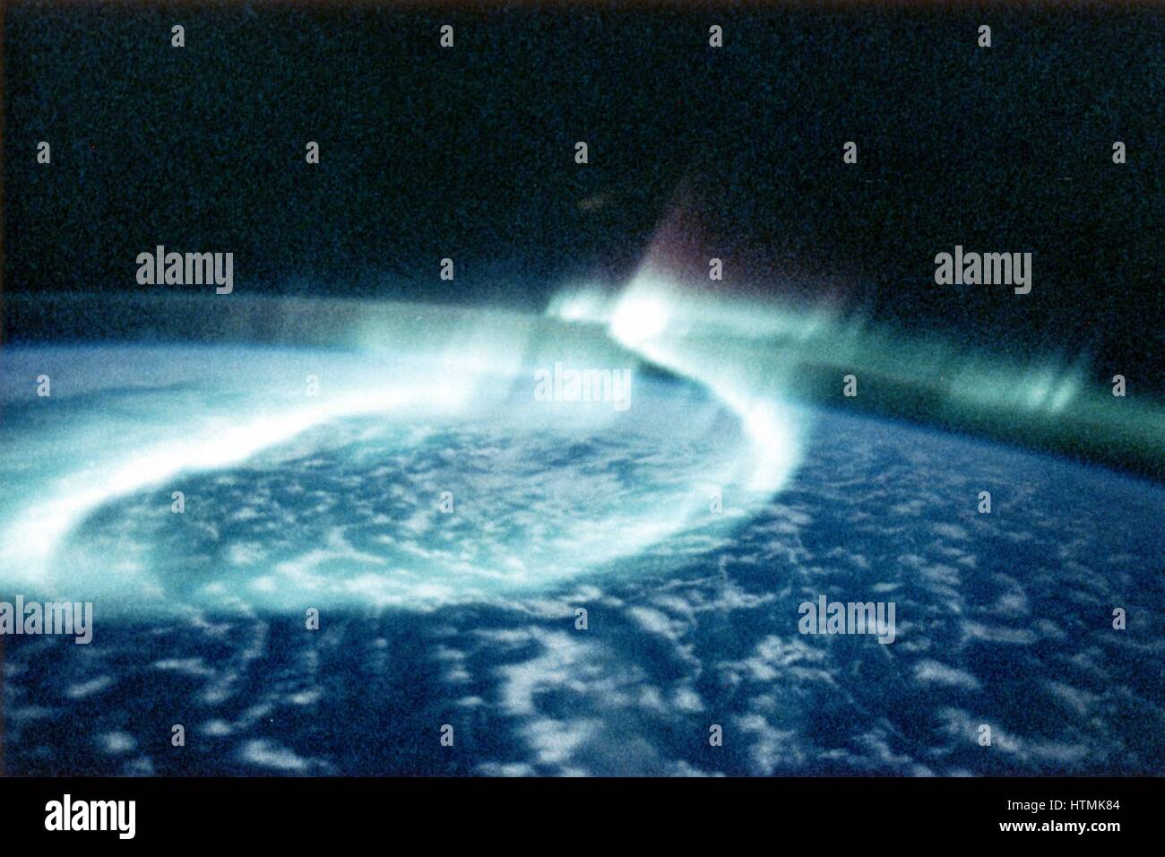 Aurora Borealis (Northern Lights) viewed from space. NASA photograph ...