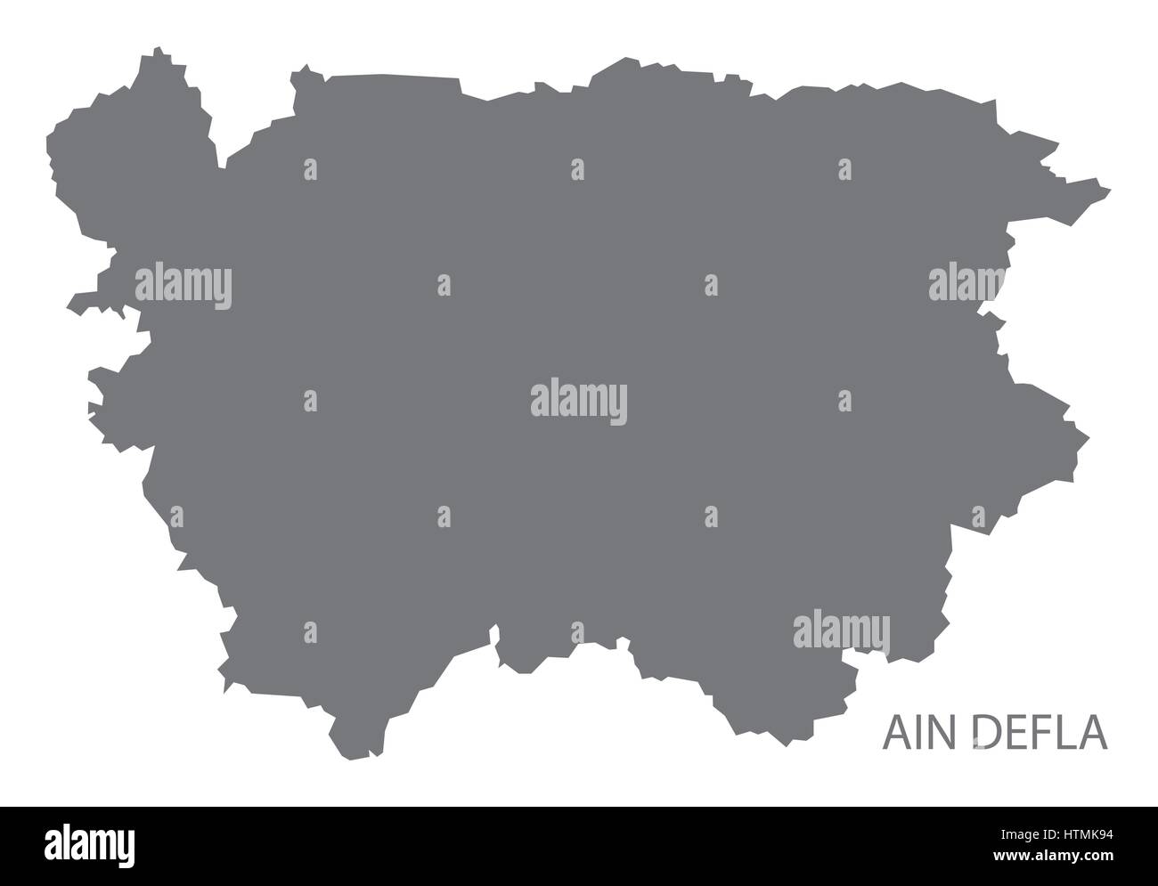 Ain defla Algeria map grey illustration silhouette Stock Vector Image ...