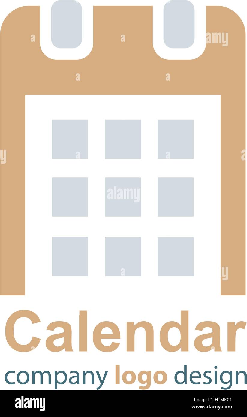 calendar logo vector brown style Stock Vector Image & Art - Alamy