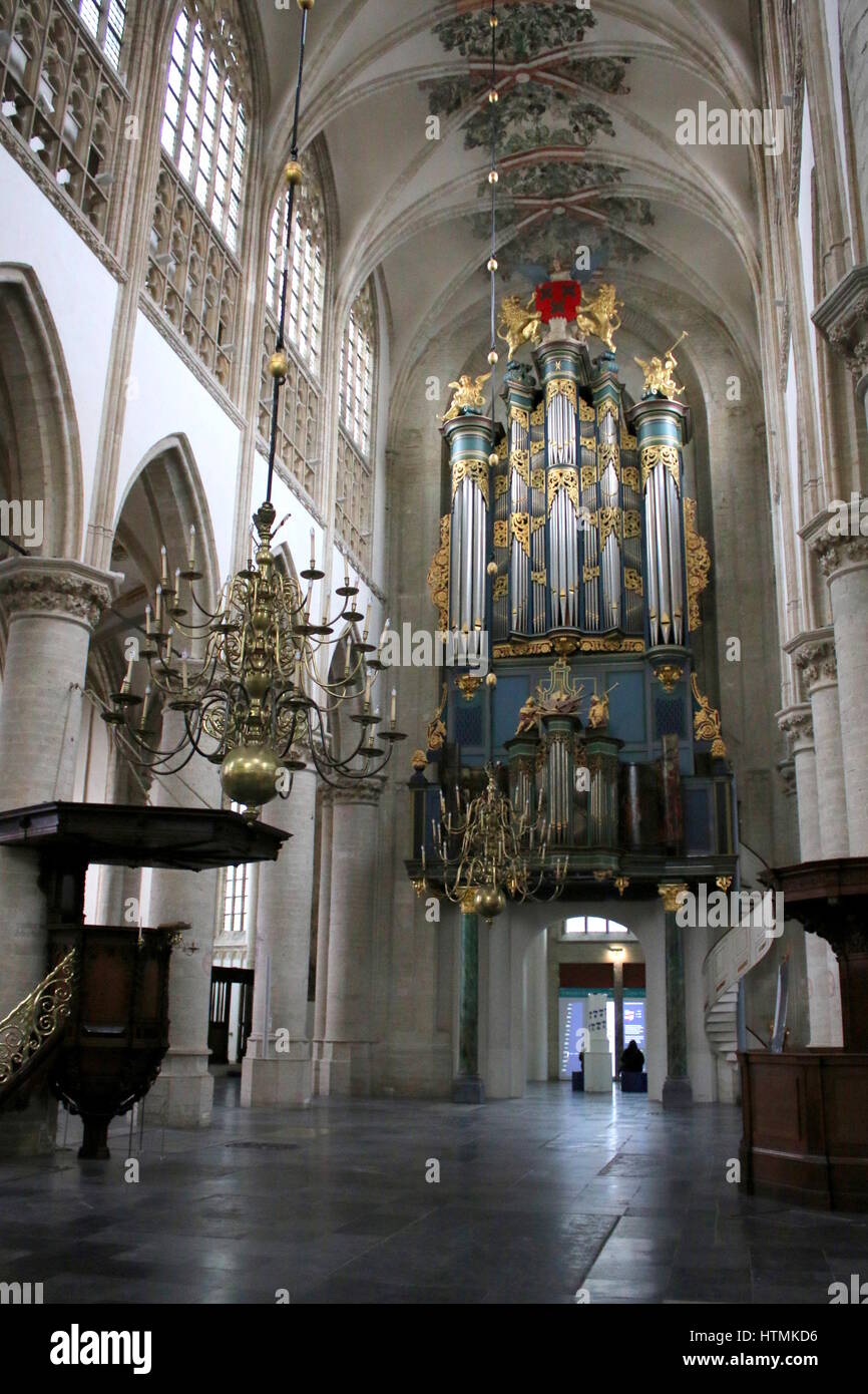 Nave and monumental organ of the Church of our Lady (Onze-Lieve ...