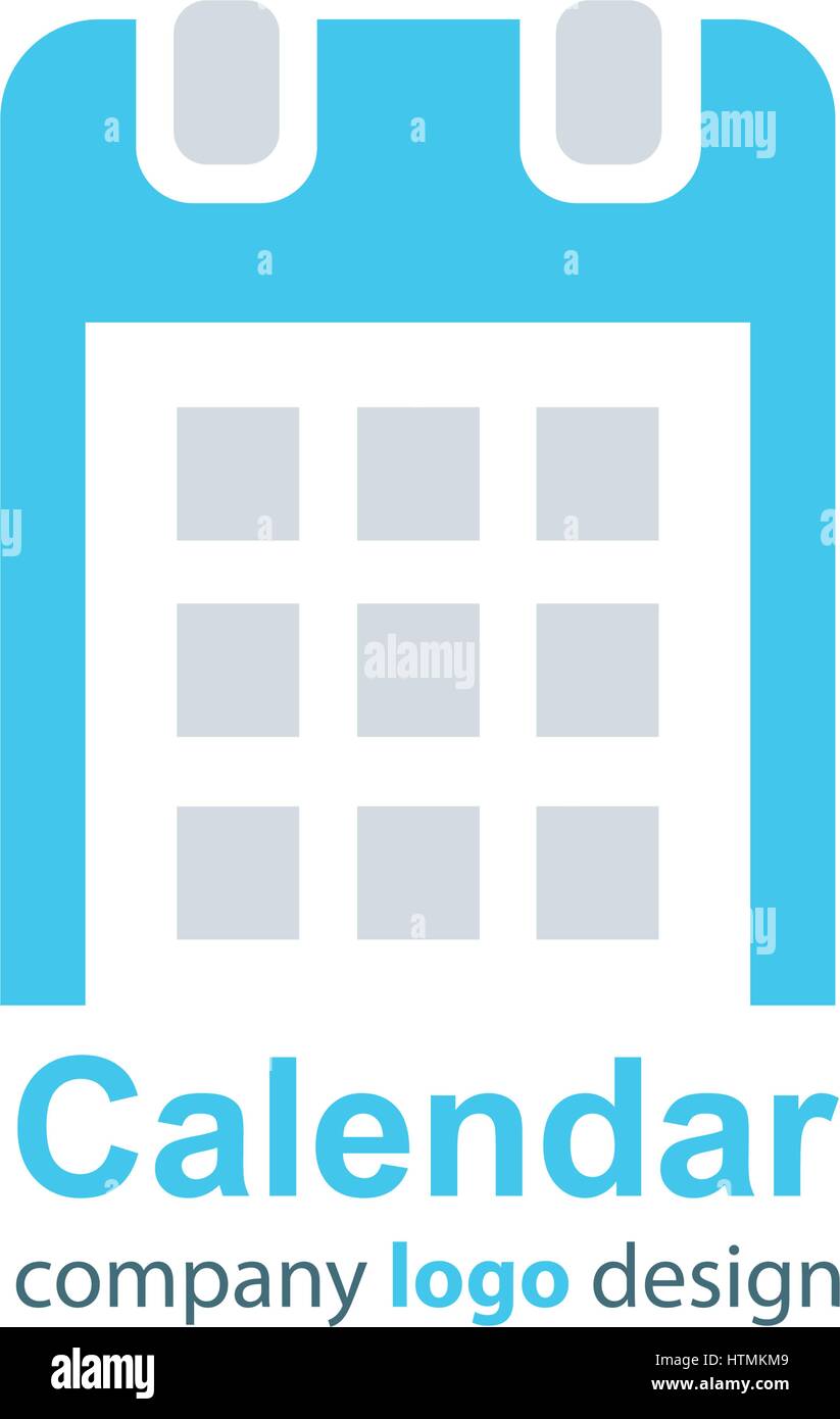 calendar logo vector blue style Stock Vector Image & Art - Alamy