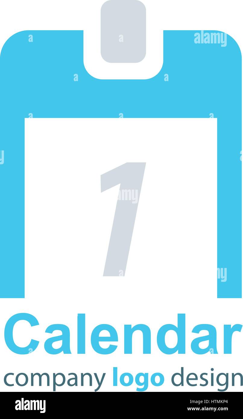 design calendar logo blue style Stock Vector Image & Art - Alamy