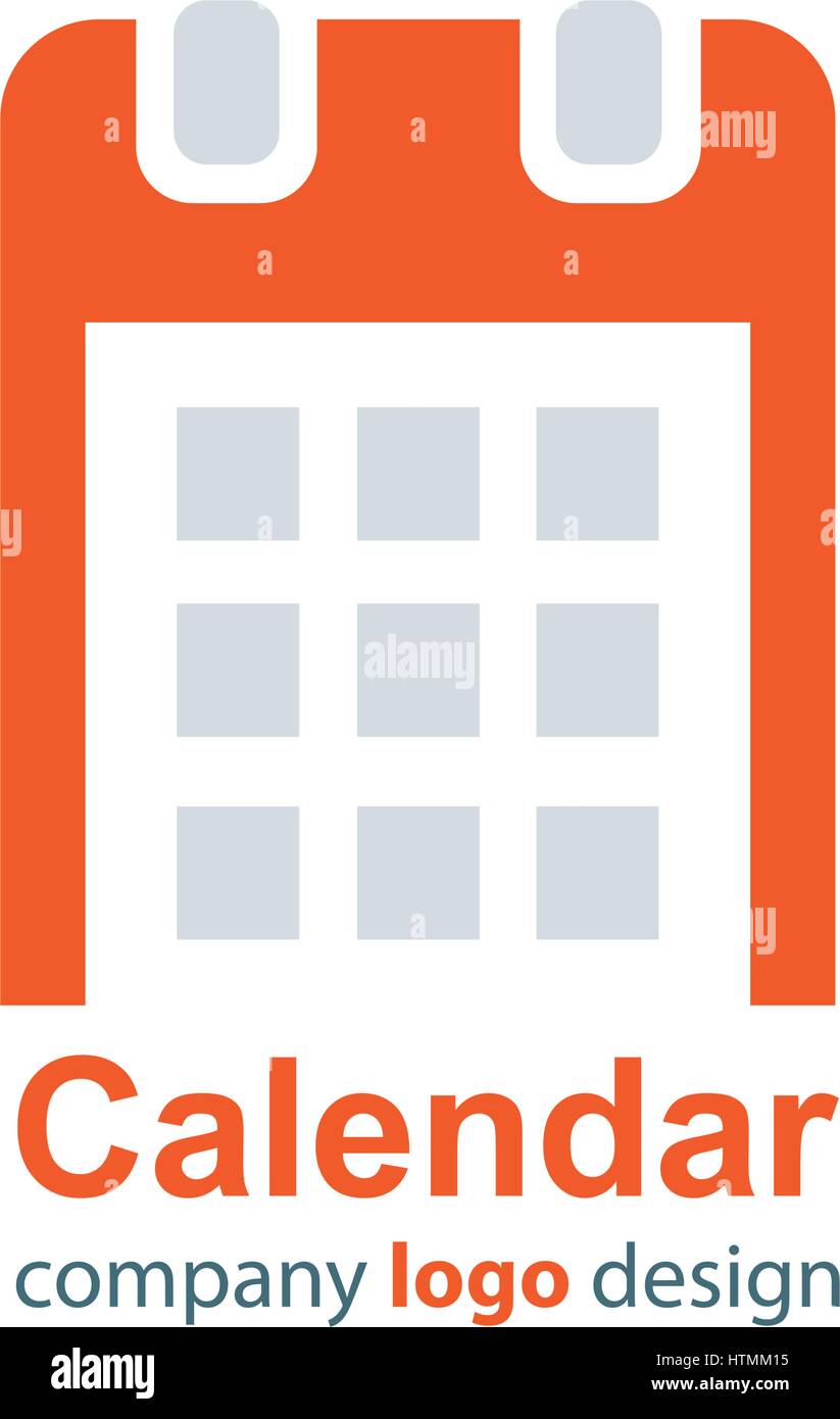 calendar logo vector orange style Stock Vector Image & Art - Alamy